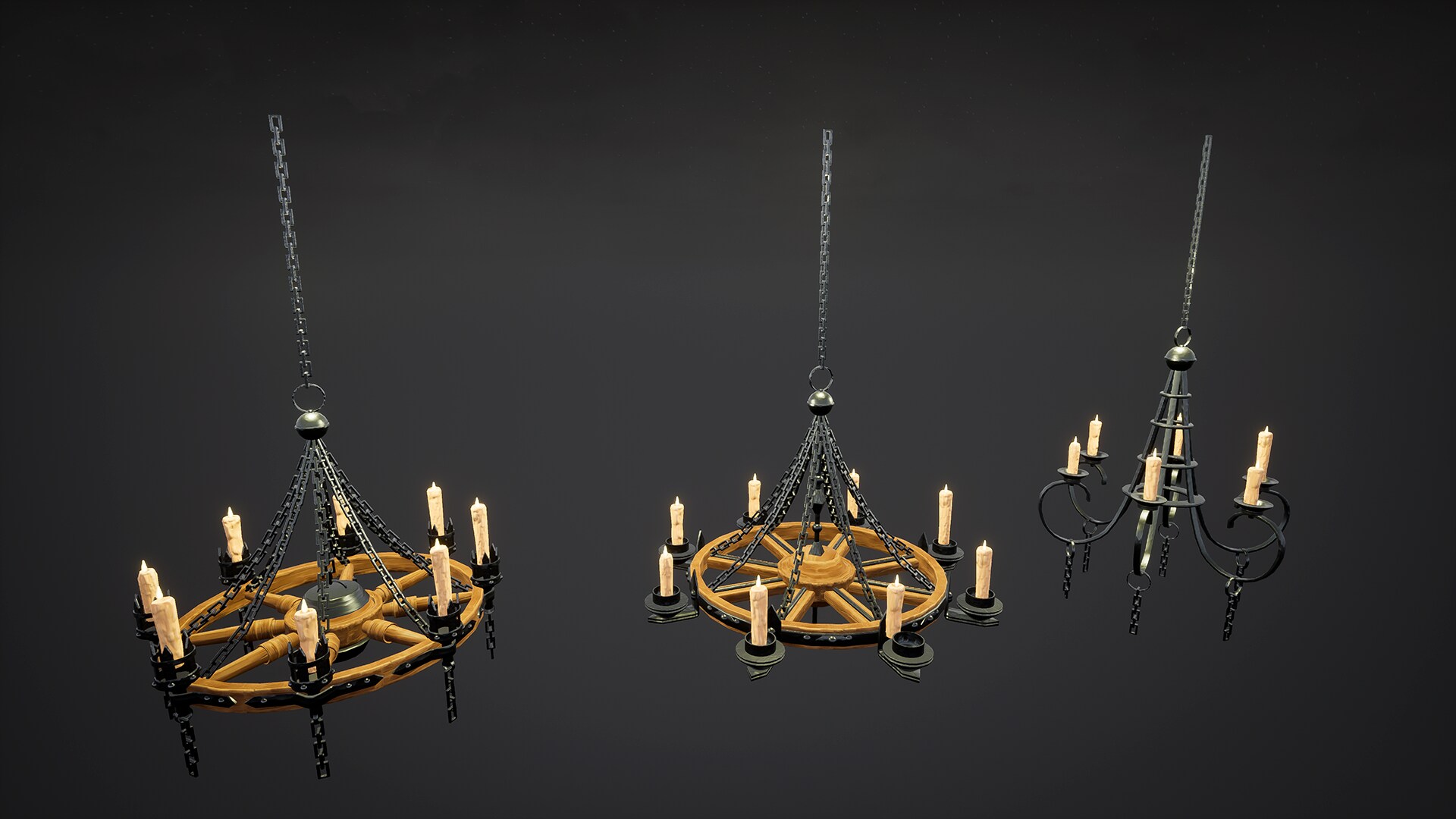 Medieval Candle Chandelier