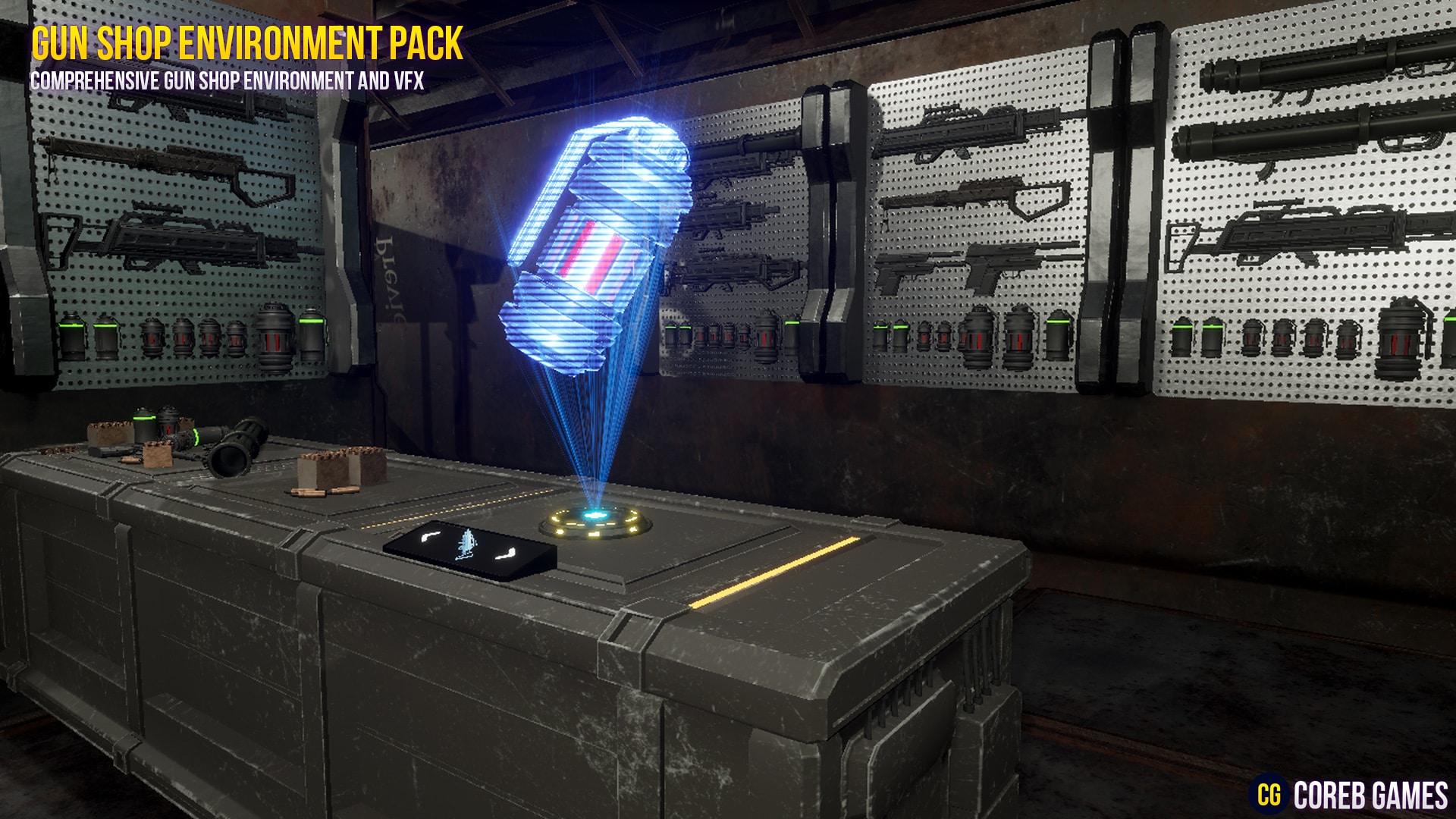 在环境创建的Gun Shop Environment and VFX Pack - 虚幻引擎商城