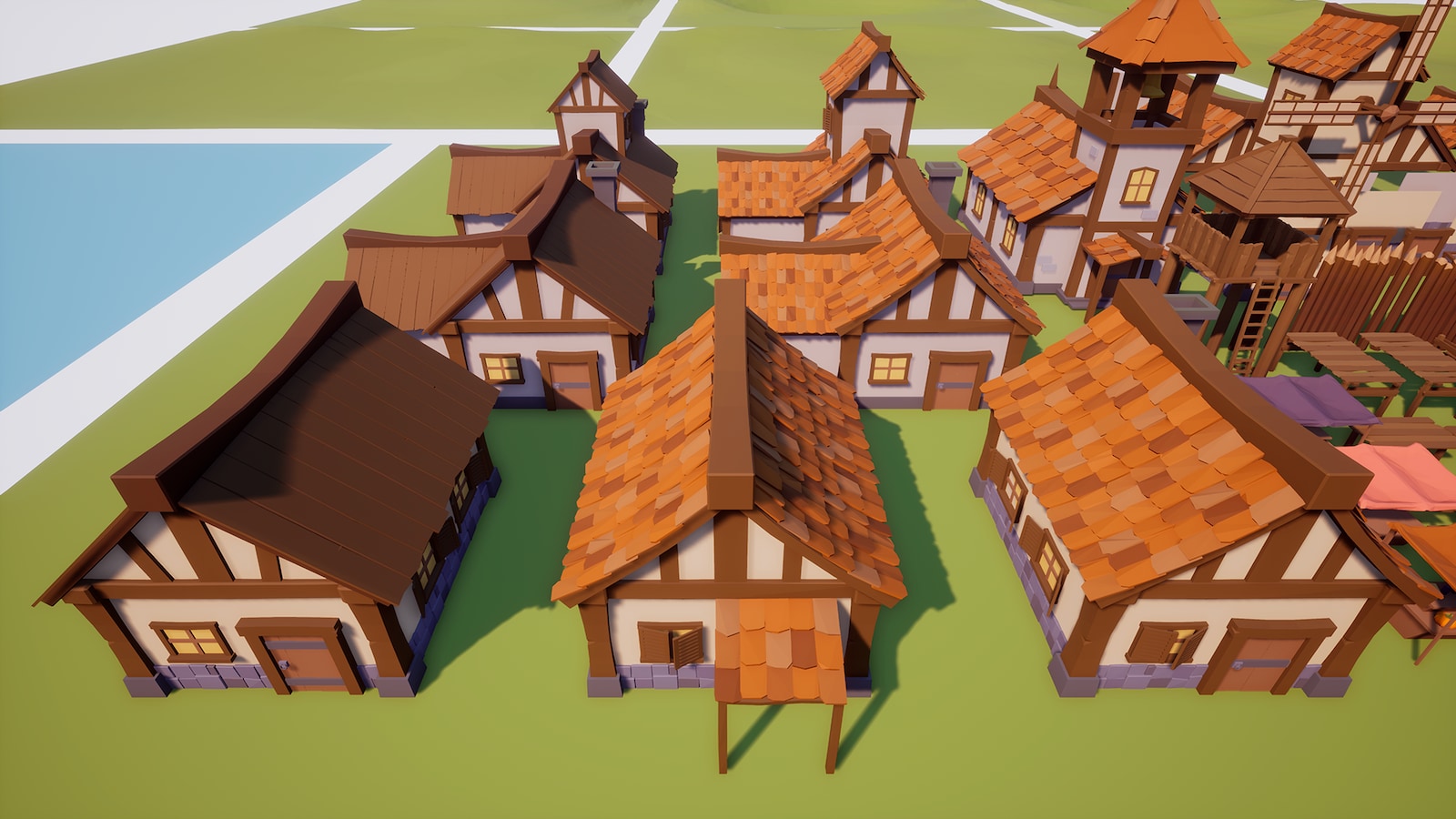 Low Poly Village in Environments - UE Marketplace
