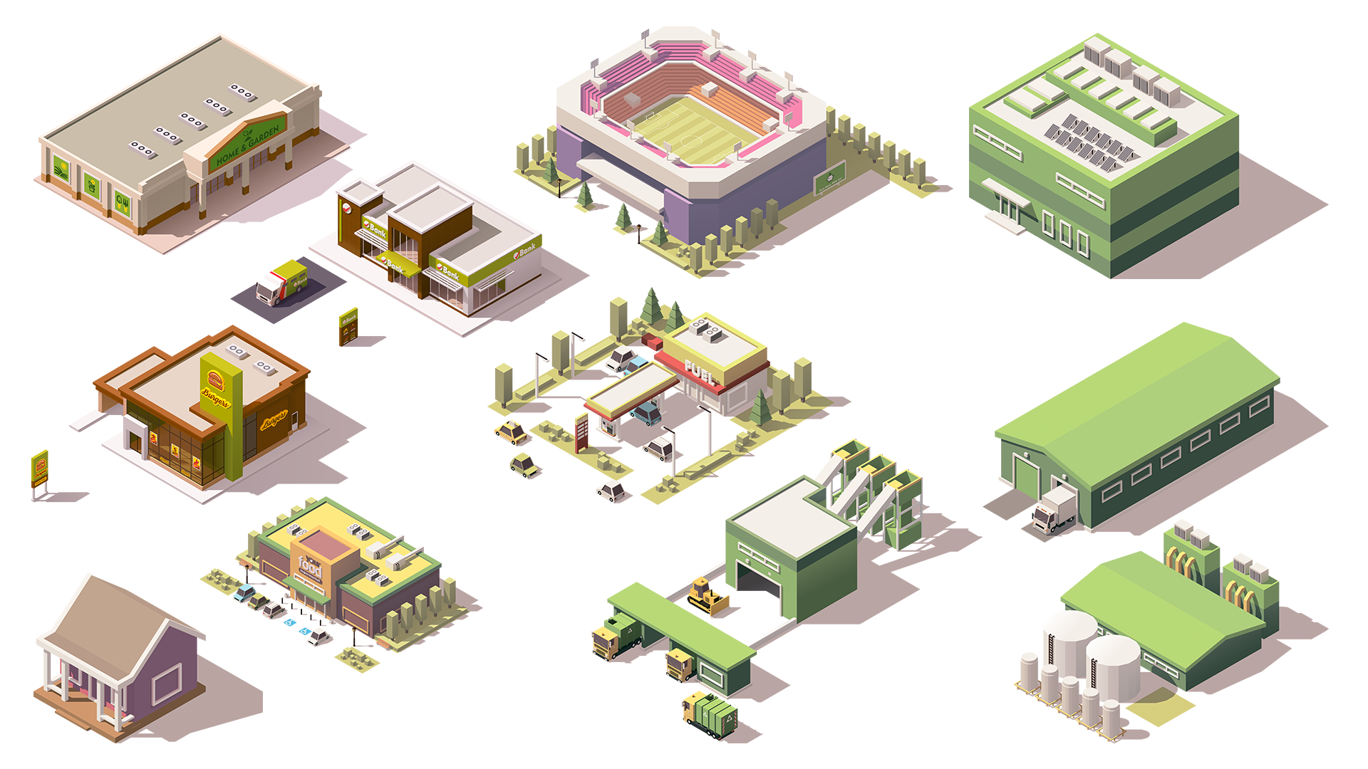 Paper2D Isometric Buildings Part 4 in 2D Assets - UE Marketplace