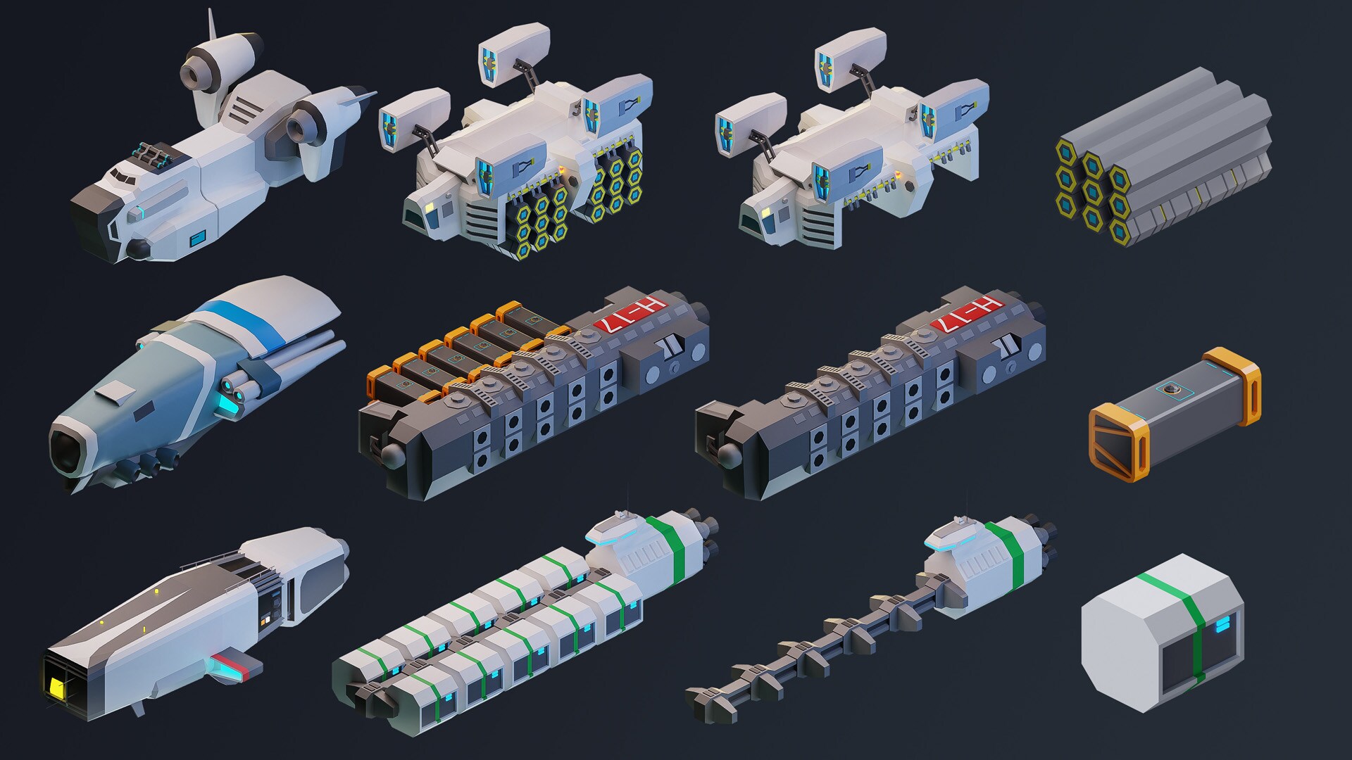 Space Station - Low Poly Asset Pack by ithappy in Environments - UE ...