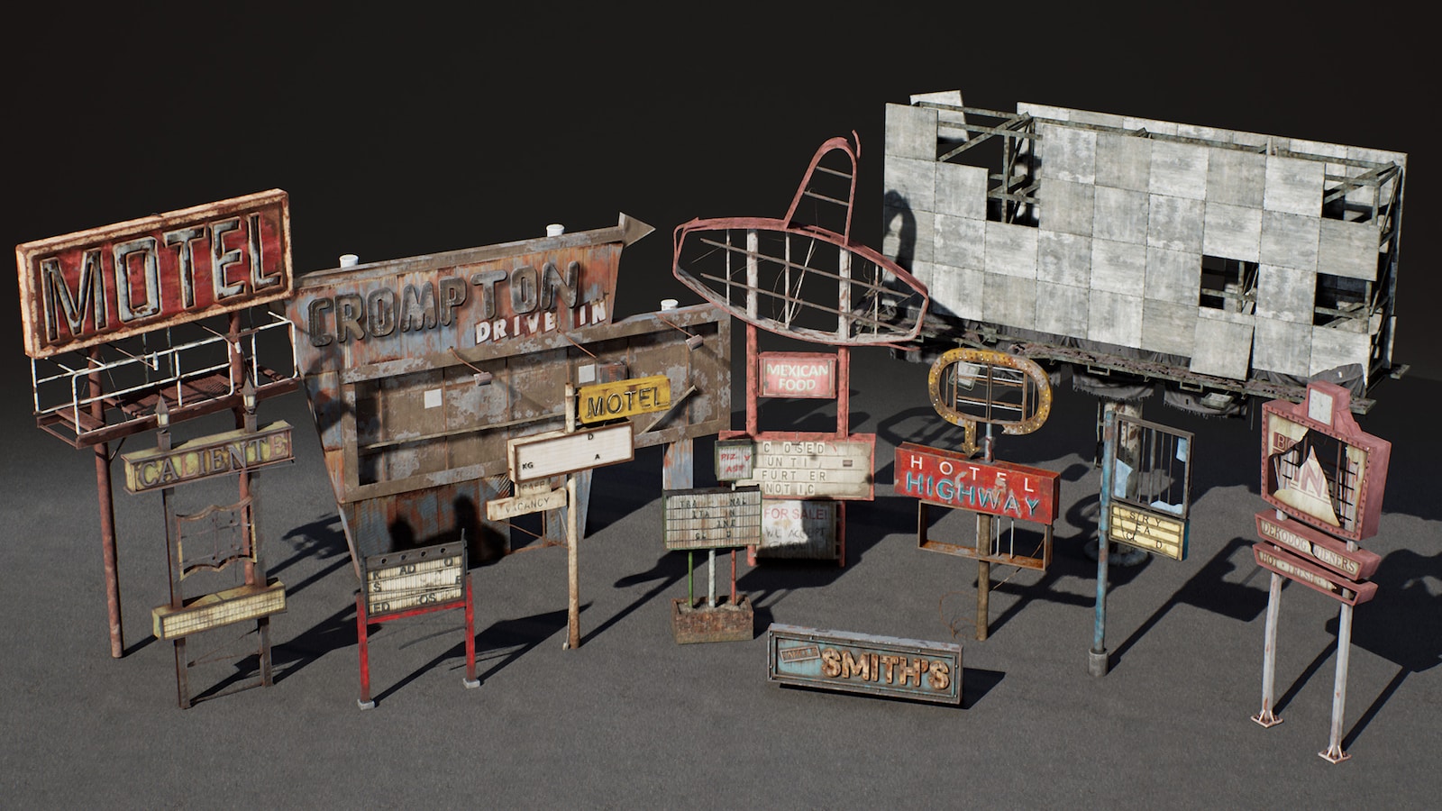 Post Apocalyptic Signs - COMBO Prop Pack (VOL 1-2) in Props - UE ...