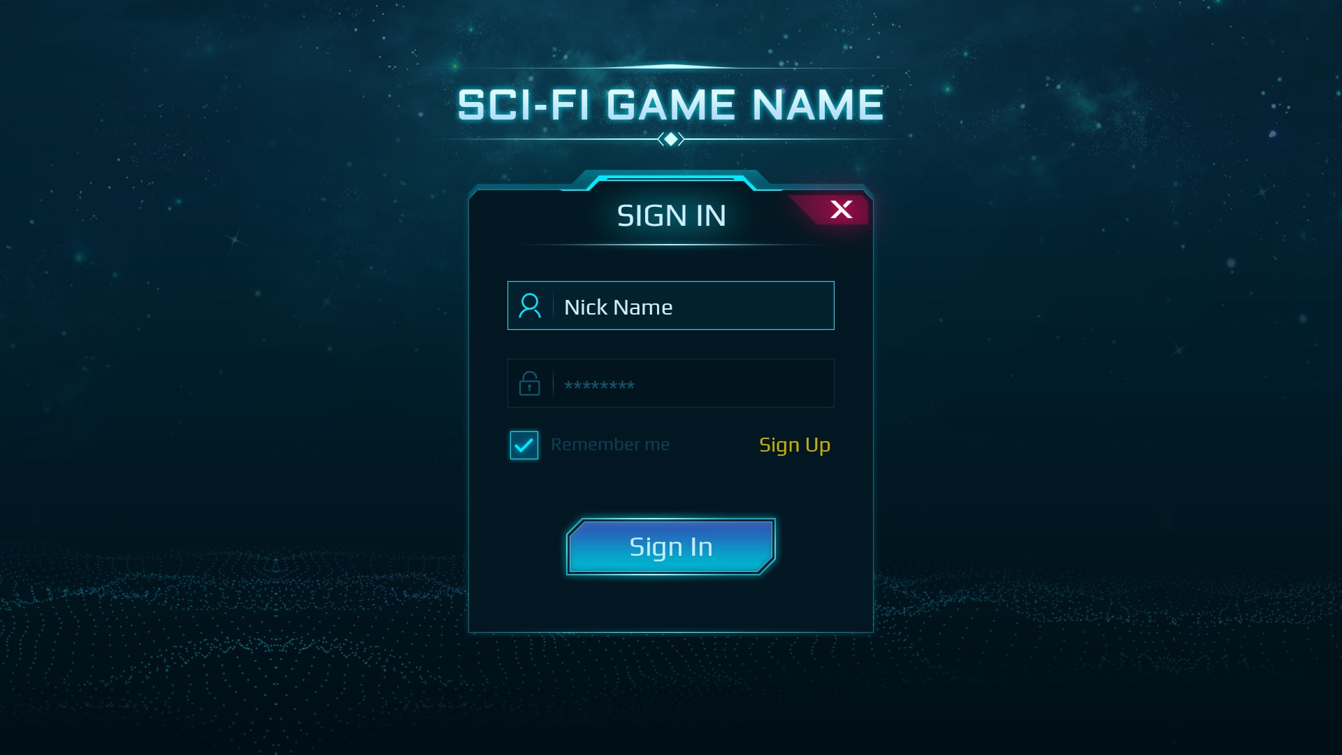 SCI-FI UI Pro_Cyan Theme in 2D Assets - UE Marketplace