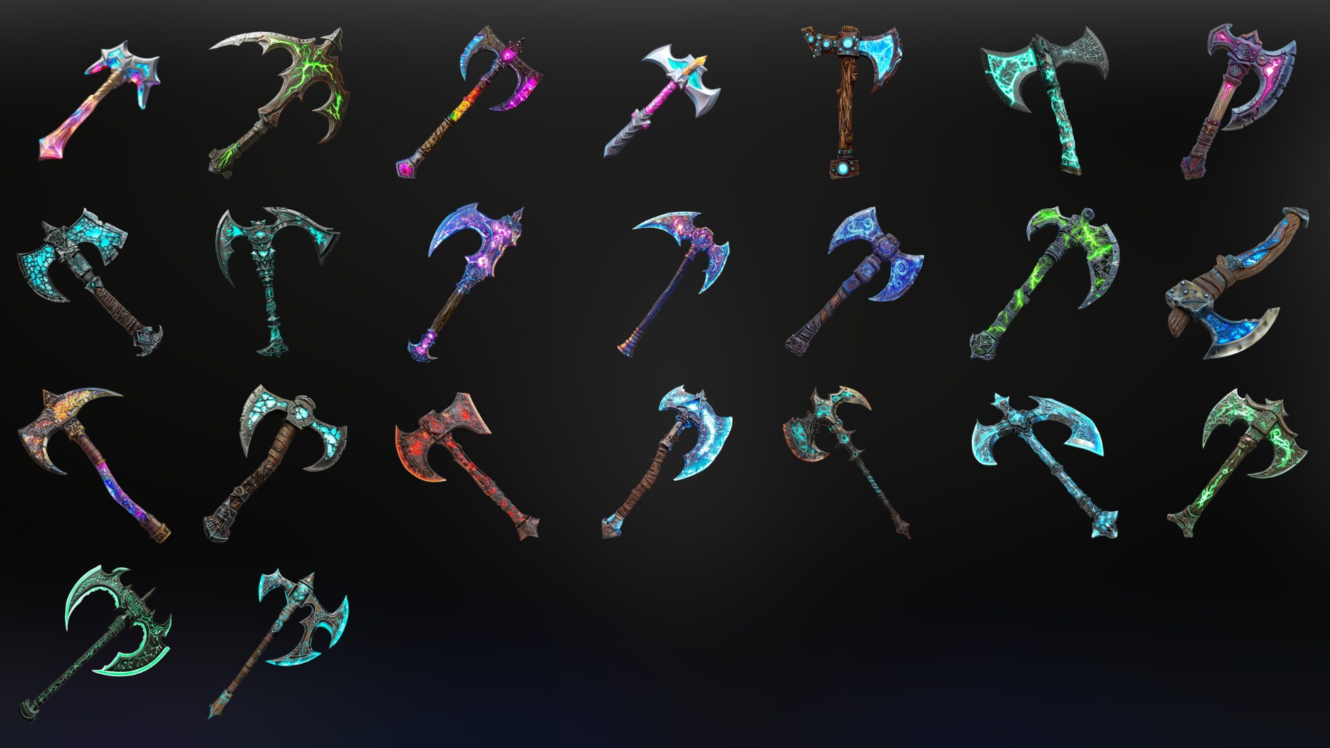 Fantasy Axe V2 - Icon Pack：2Dアセット - UE マーケットプレイス