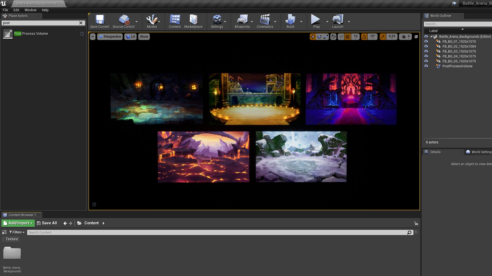 Battle Arena Backgrounds in 2D Assets - UE Marketplace