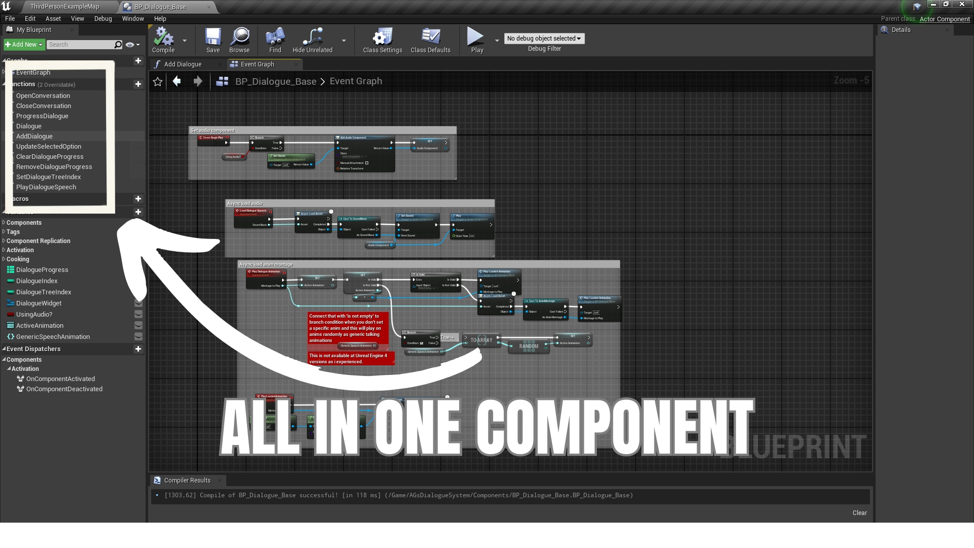 Plug and Play Dialogue Component in Blueprints - UE Marketplace