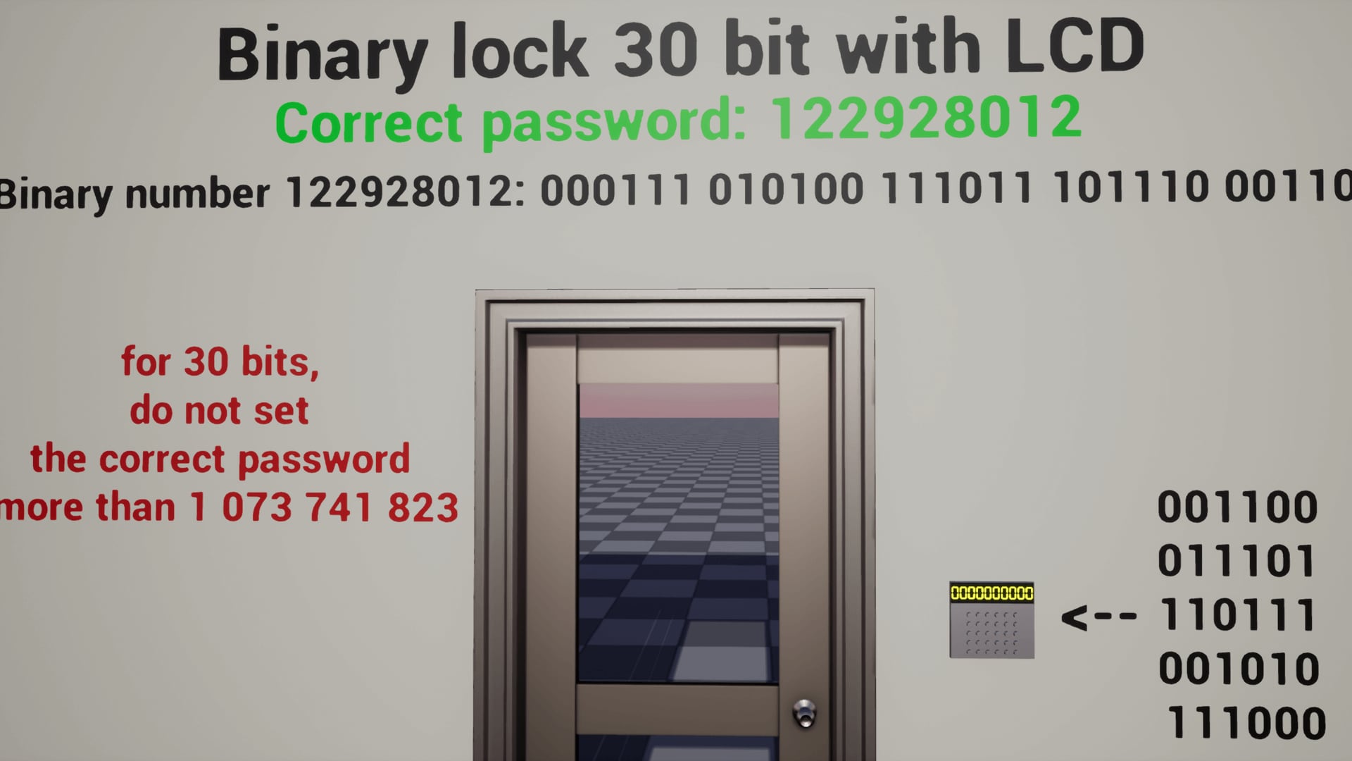 Binary Lock in Blueprints - UE Marketplace