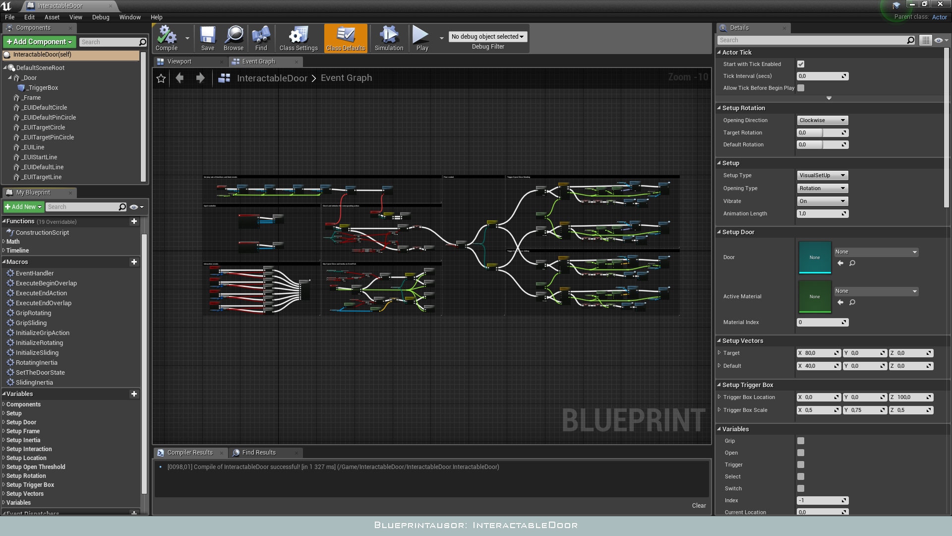 Interactable Door in Blueprints - UE Marketplace