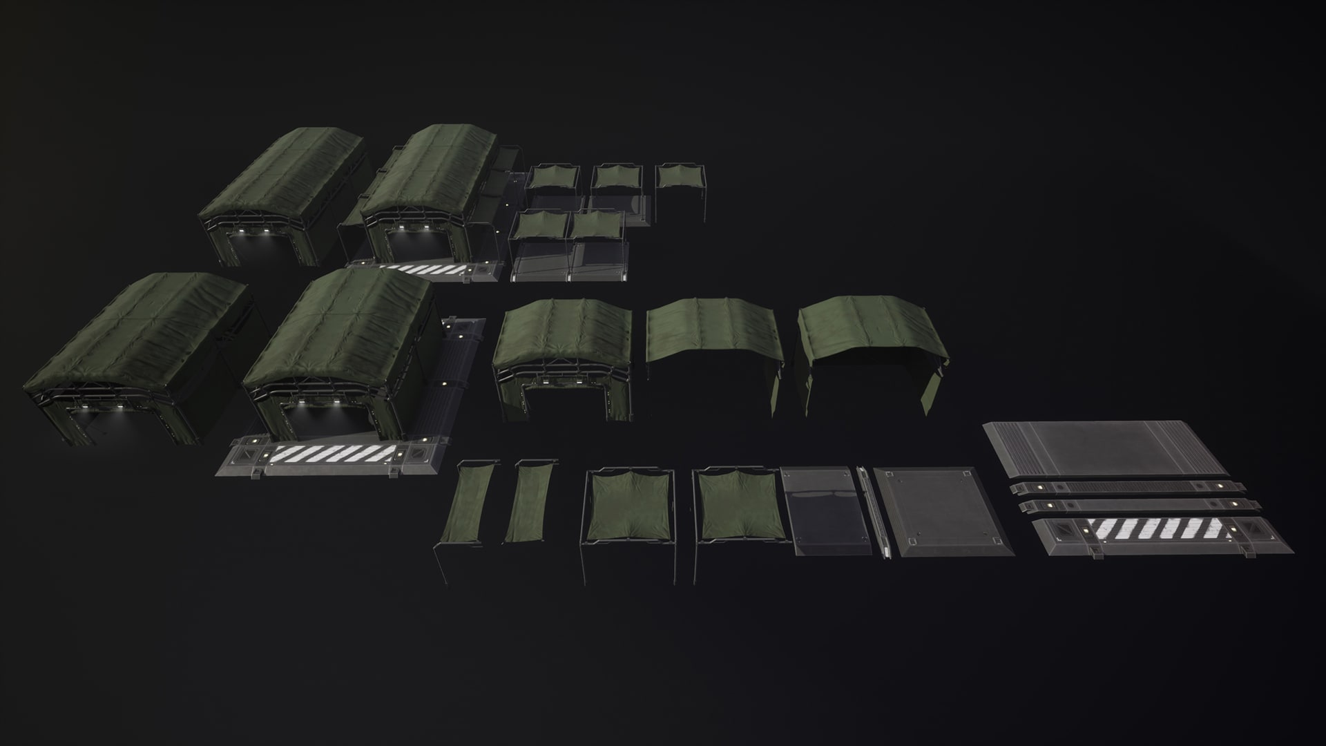 Modular Sci-Fi/Futuristic Military Tent – ASSET CLOUD Modular Sci-Fi/Futuristic Military Tent – ASSET CLOUD