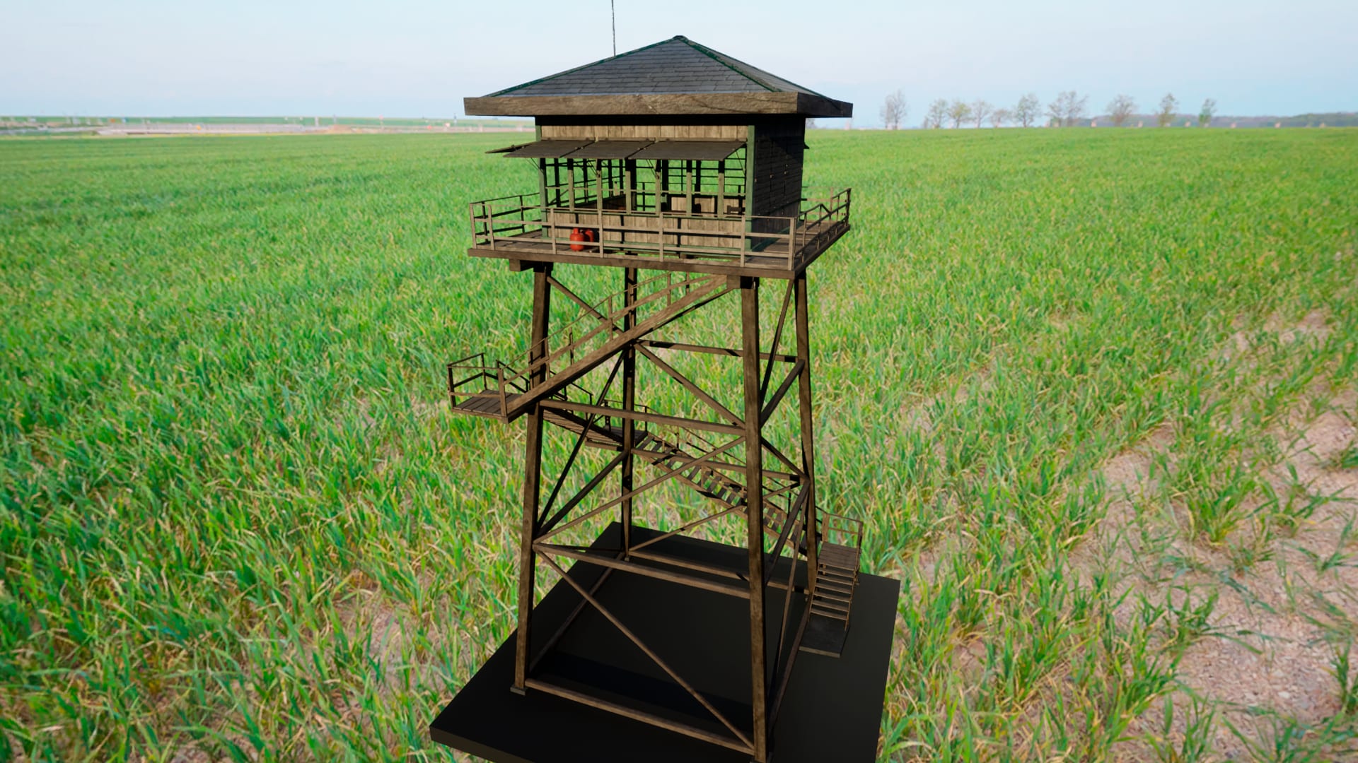 Fire Lookout Tower in Props - UE Marketplace