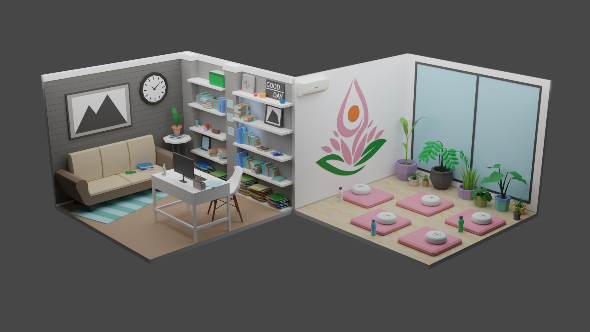 Low poly rooms / interior 2 in Props - UE Marketplace