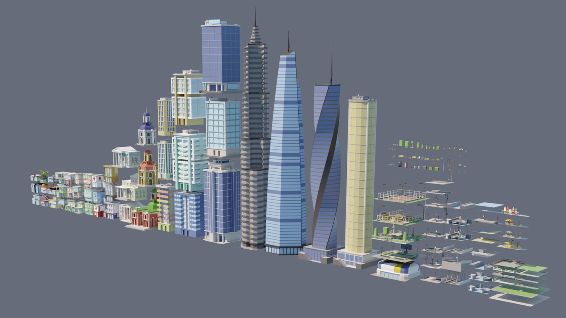 Tile pack city 3 in Props - UE Marketplace