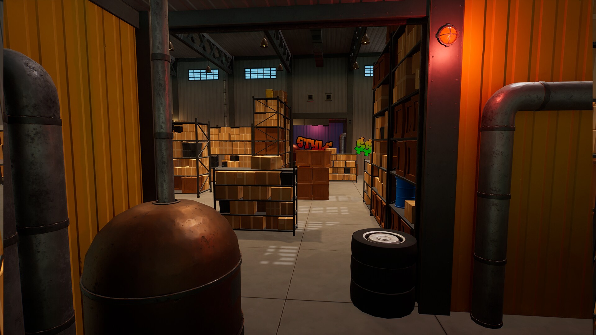 Stylized Low Poly FPS Map 1 - Shooter Warehouse Map in Environments ...