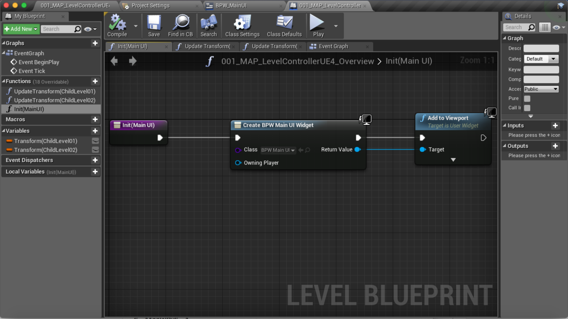 LevelController (Transform Levels At Runtime In Realtime) in Code ...