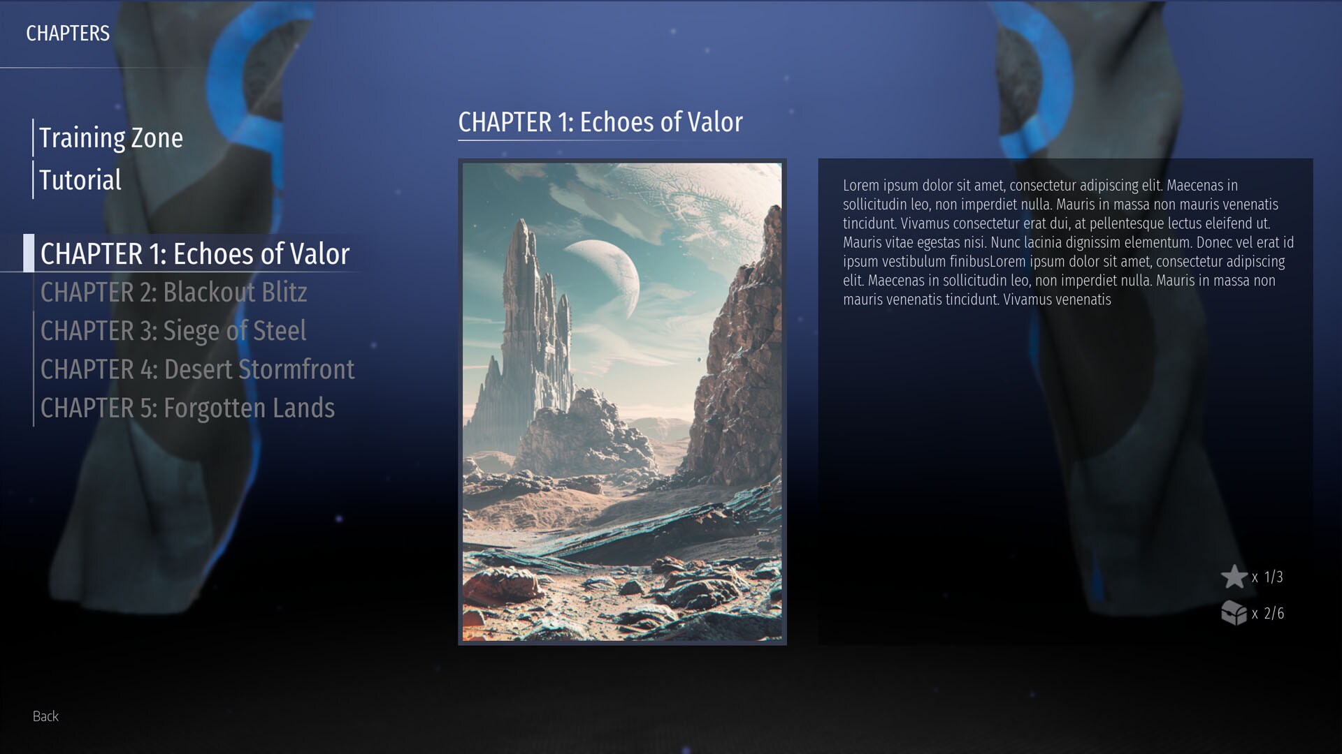 Game UI 3D Main Menu Gamepad - Common UI - Ultimate Menu：ブループリント - UE マーケットプレイス