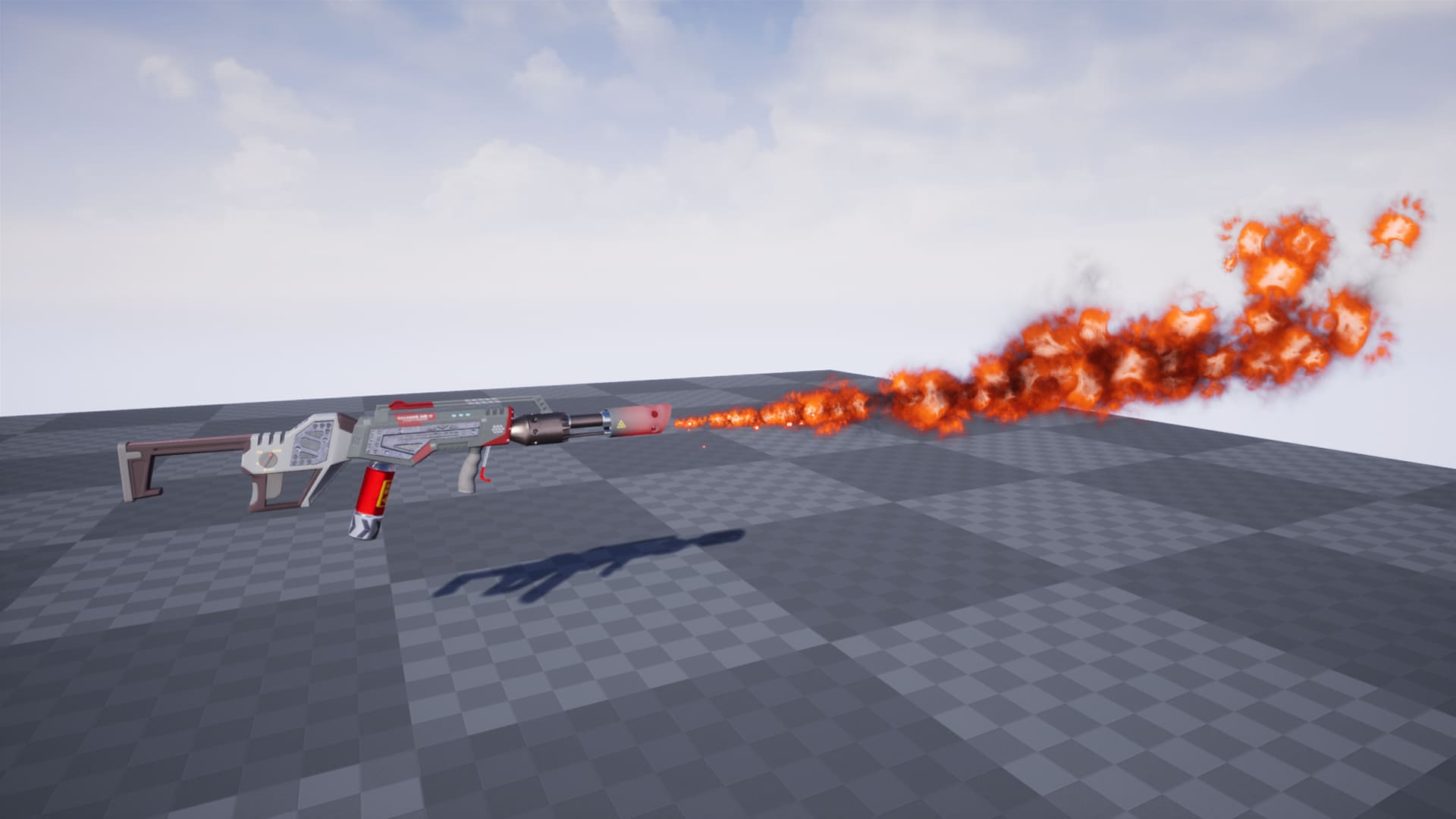 Sci-Fi Hand Flamethrower (Customizible Color) + VFX in Weapons - UE Marketplace
