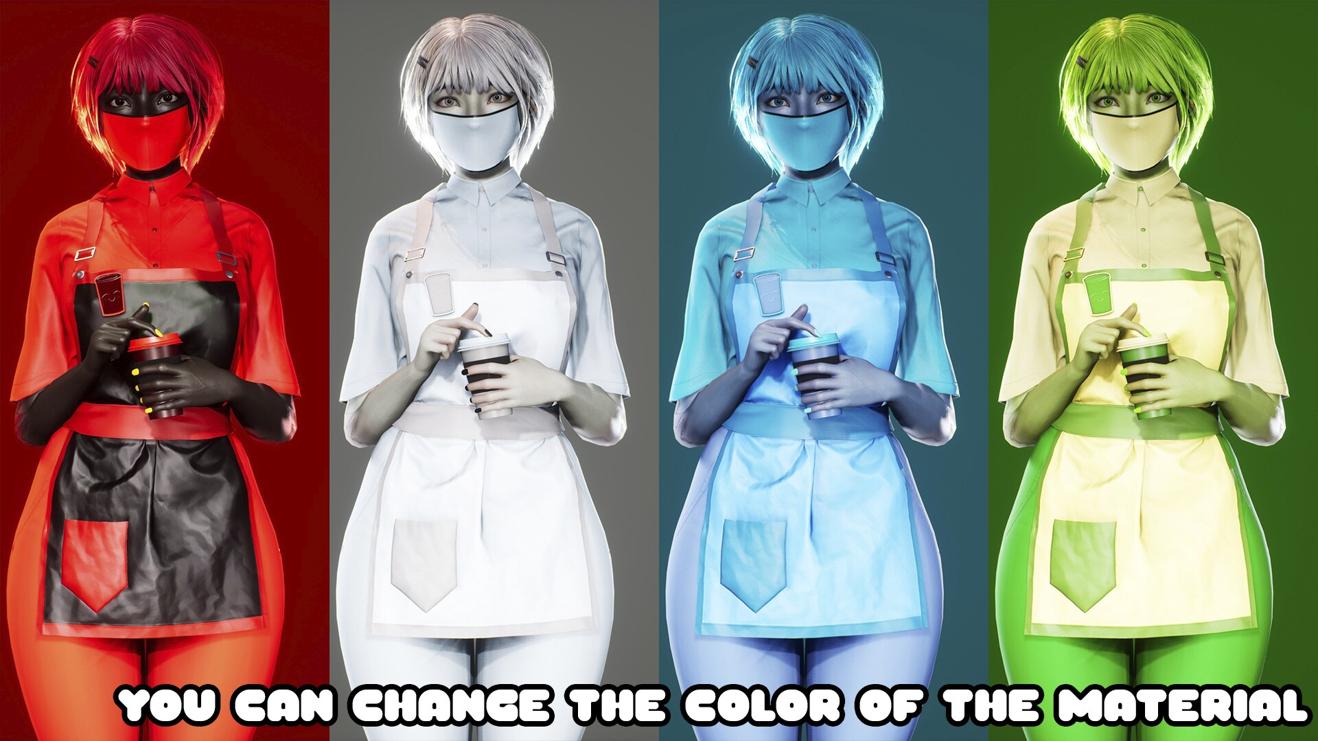 Barista girl in Characters - UE Marketplace