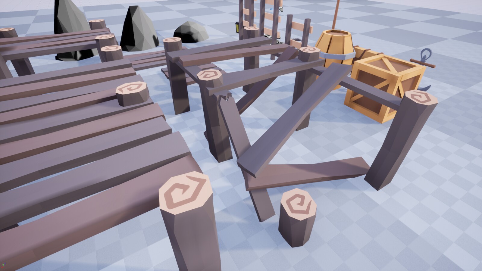 LowPoly Dock Pack in Props - UE Marketplace