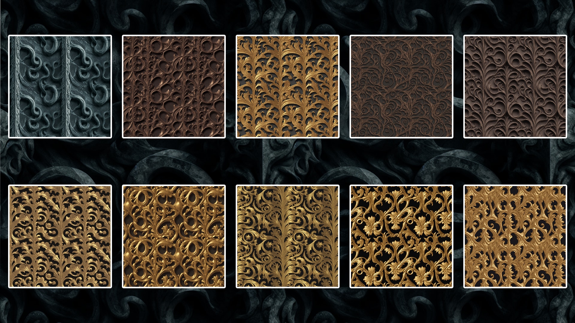 100 Seamless Gothic Textures Pack：テクスチャー - UE マーケットプレイス