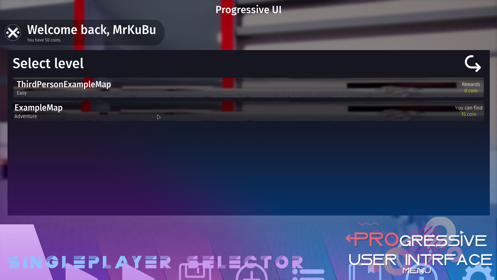 Progressive UI in Blueprints - UE Marketplace