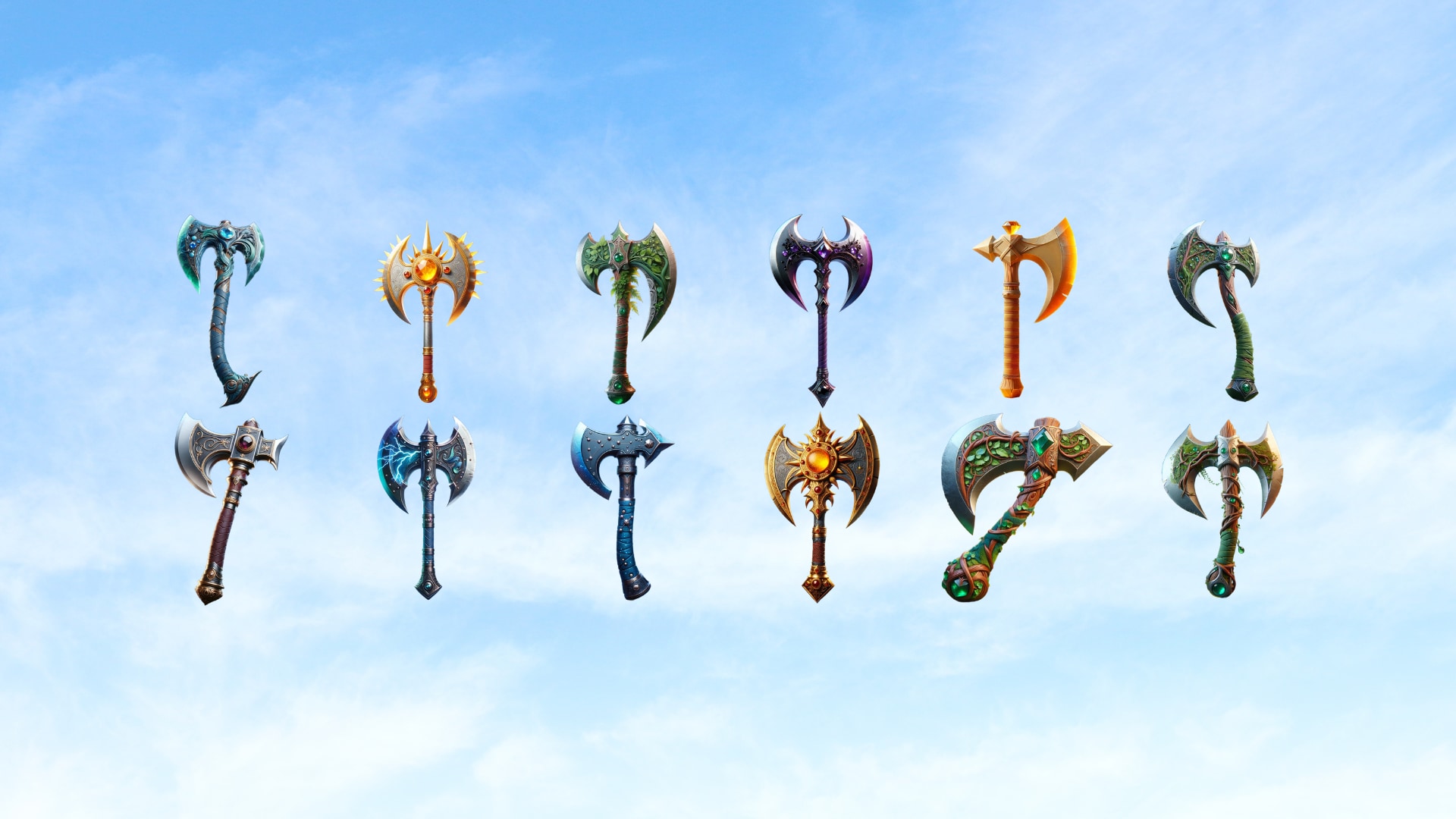 Fantasy RPG Weapons Icons - 170 Transparent Background 2D Art Pack ...