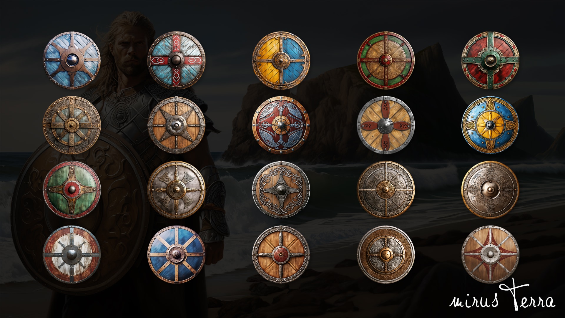 Viking Shields - Icon Pack (100 PNG)：2Dアセット - UE マーケットプレイス