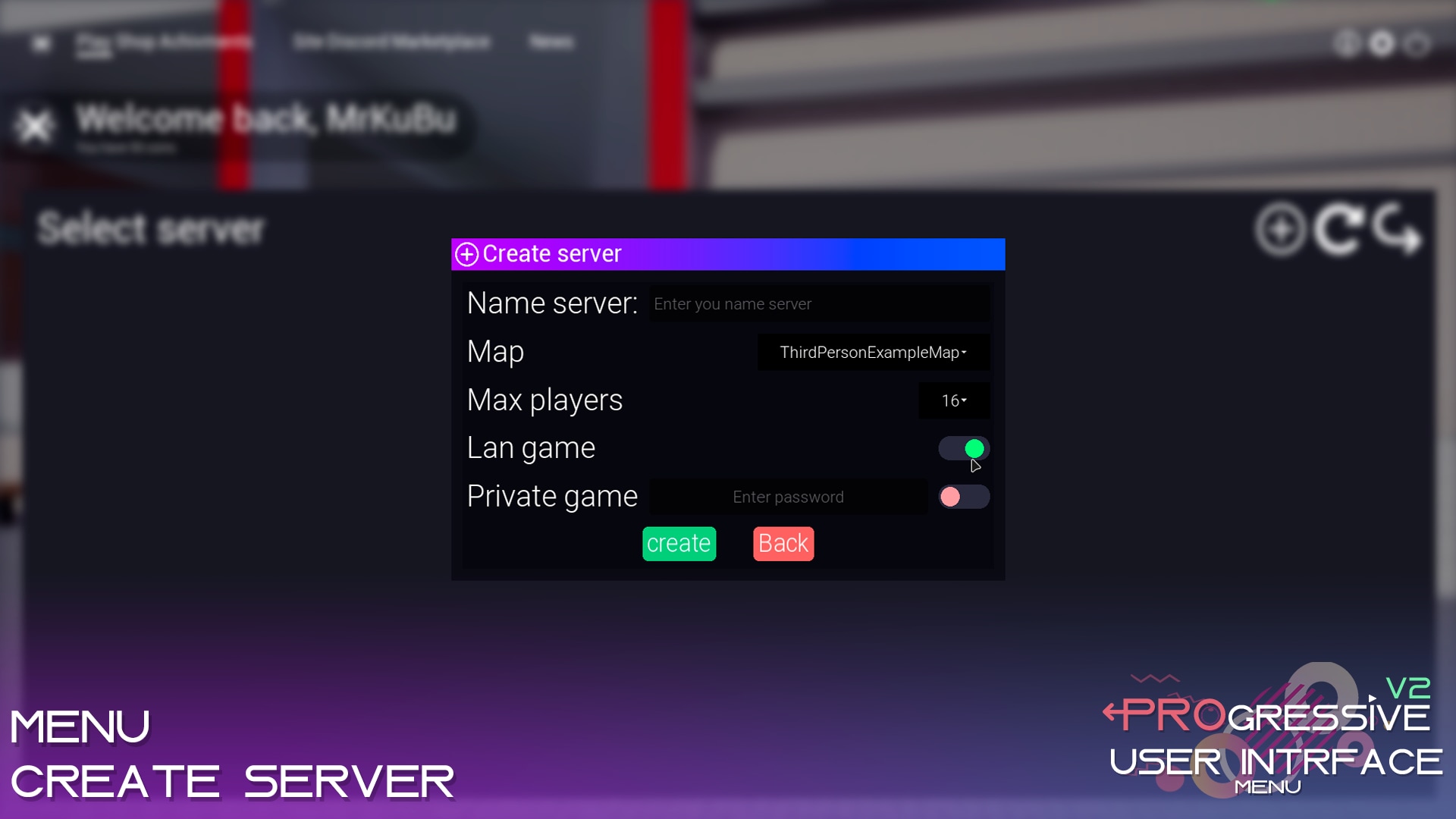 Progressive UI, 카테고리 블루프린트 - UE 마켓플레이스