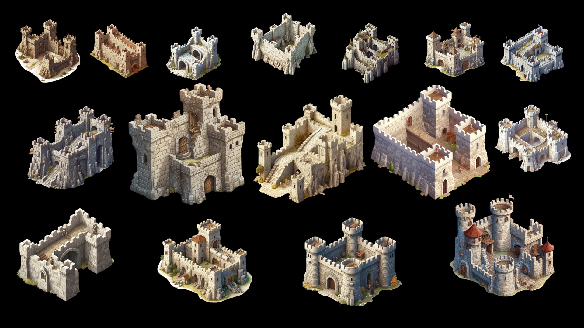 Castles and Towers - Icon Pack in 2D Assets - UE Marketplace