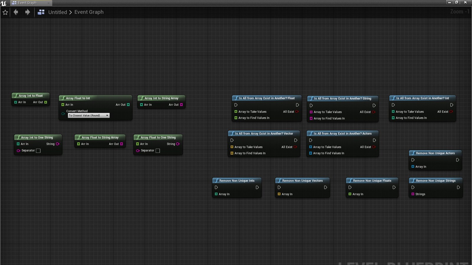 Various Blueprint Functions Array Operations In Blueprints Ue