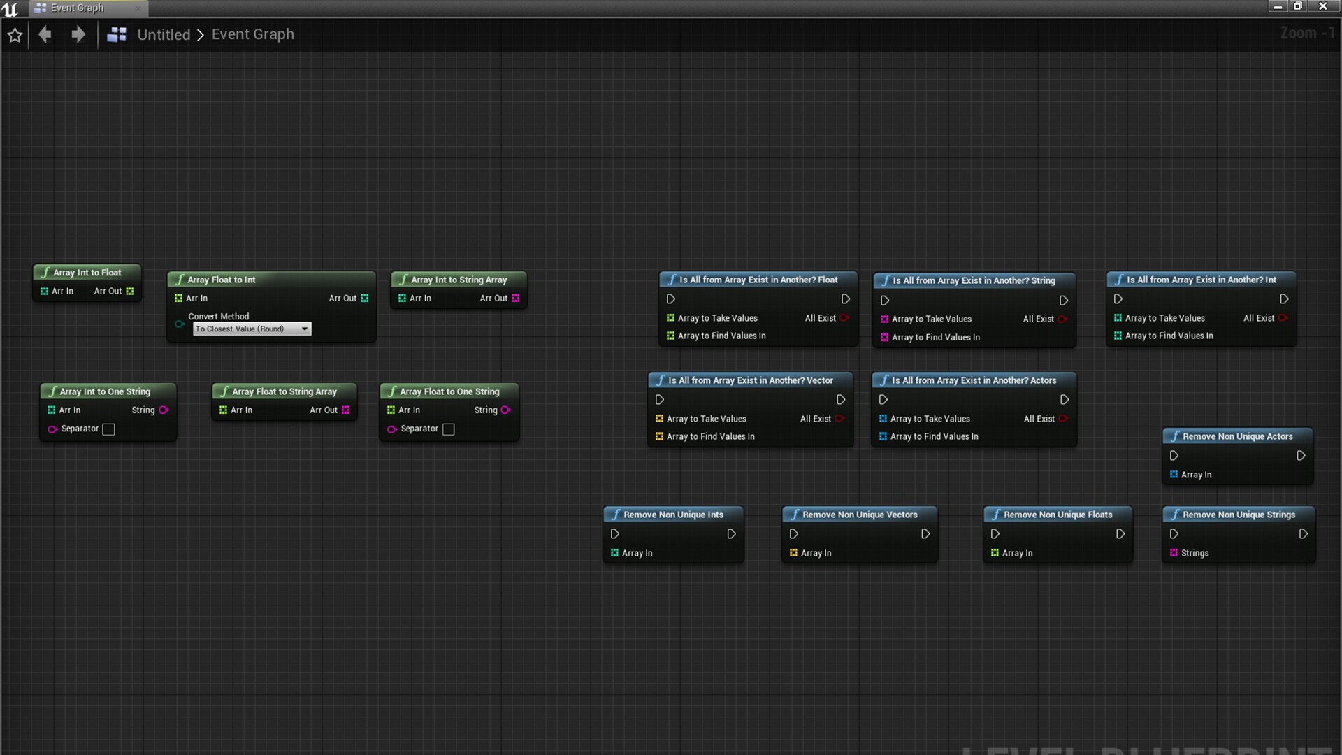 Various blueprint functions (array operations) in Blueprints - UE ...