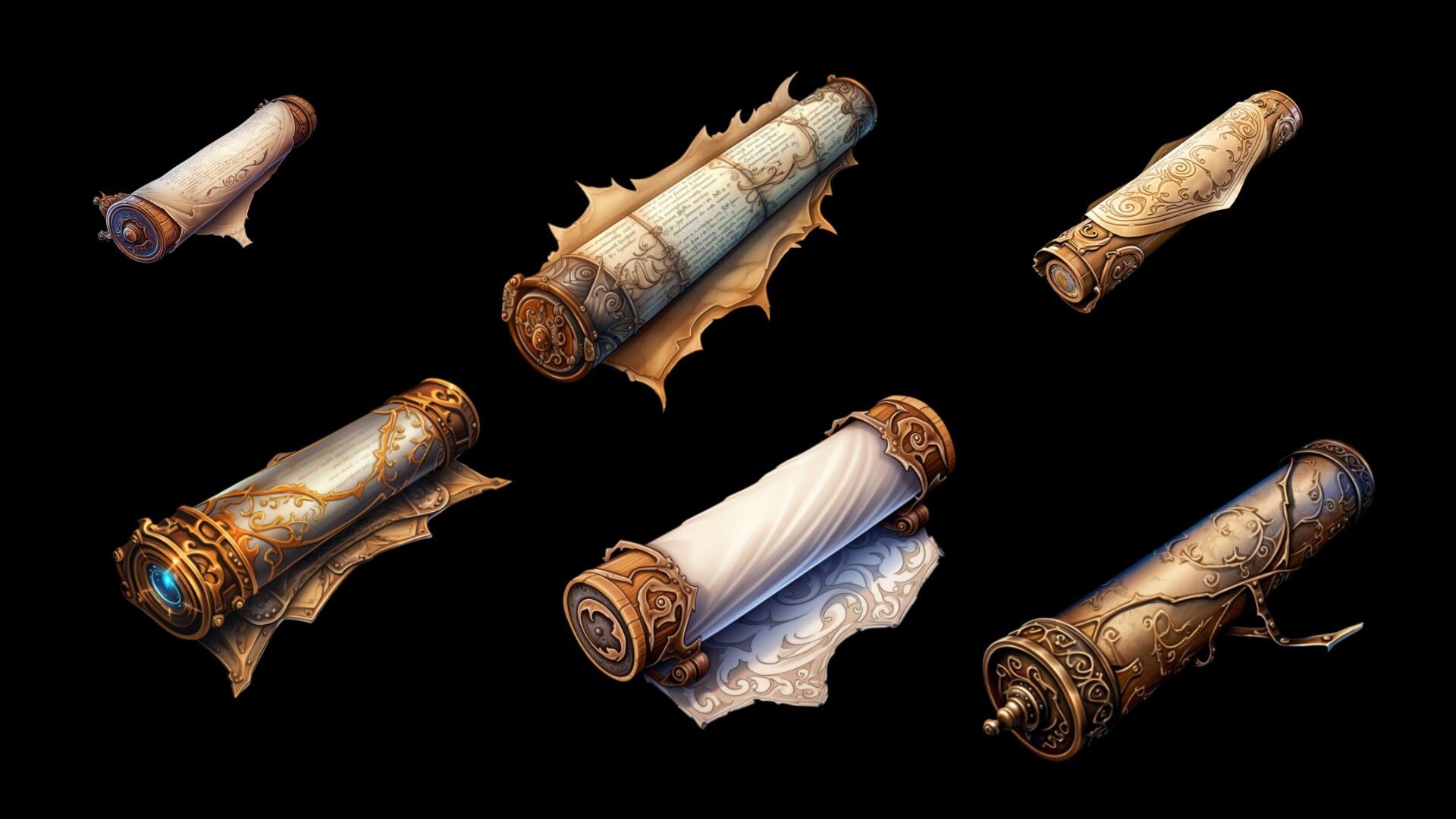 在二维资源创建的Scrolls - Icon Pack - 虚幻引擎商城