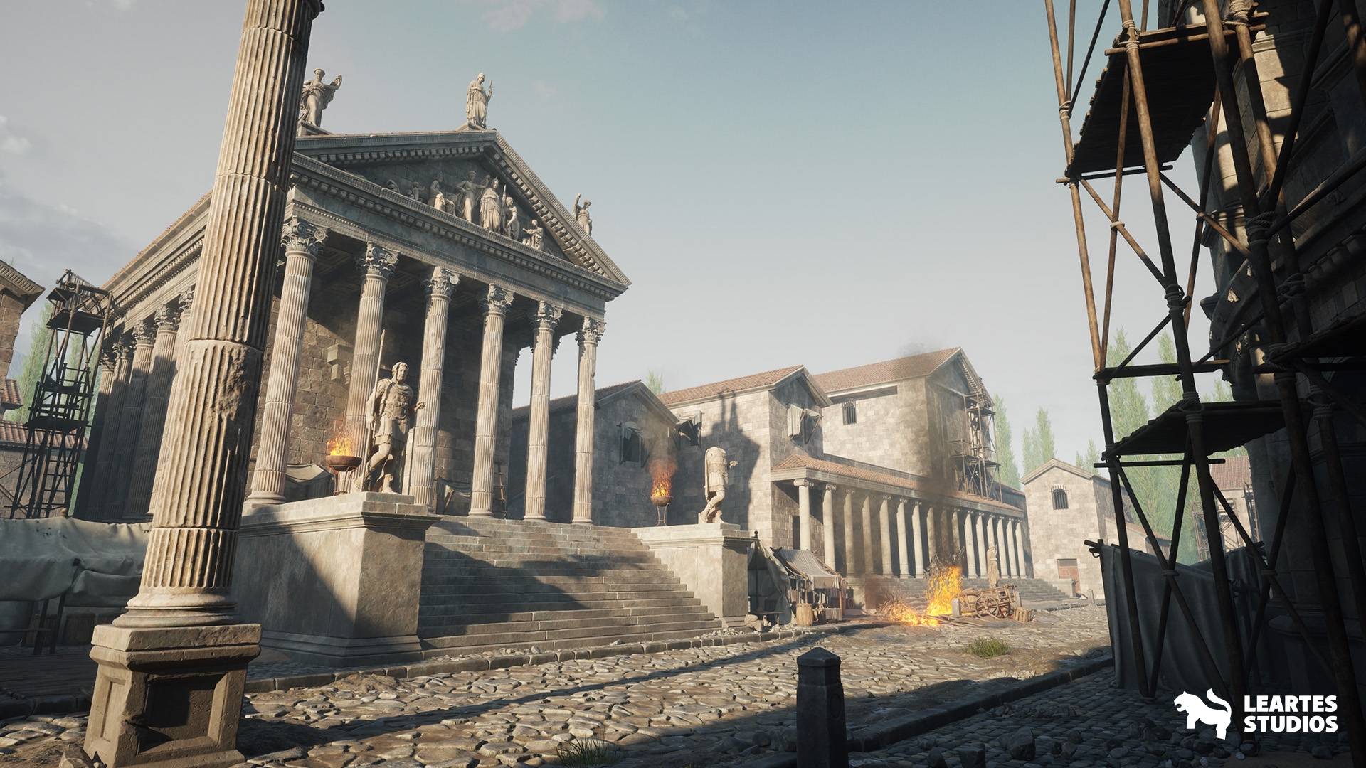 Roman Volcanic Temple ( Ancient Medieval Village Greek Buildings City ...