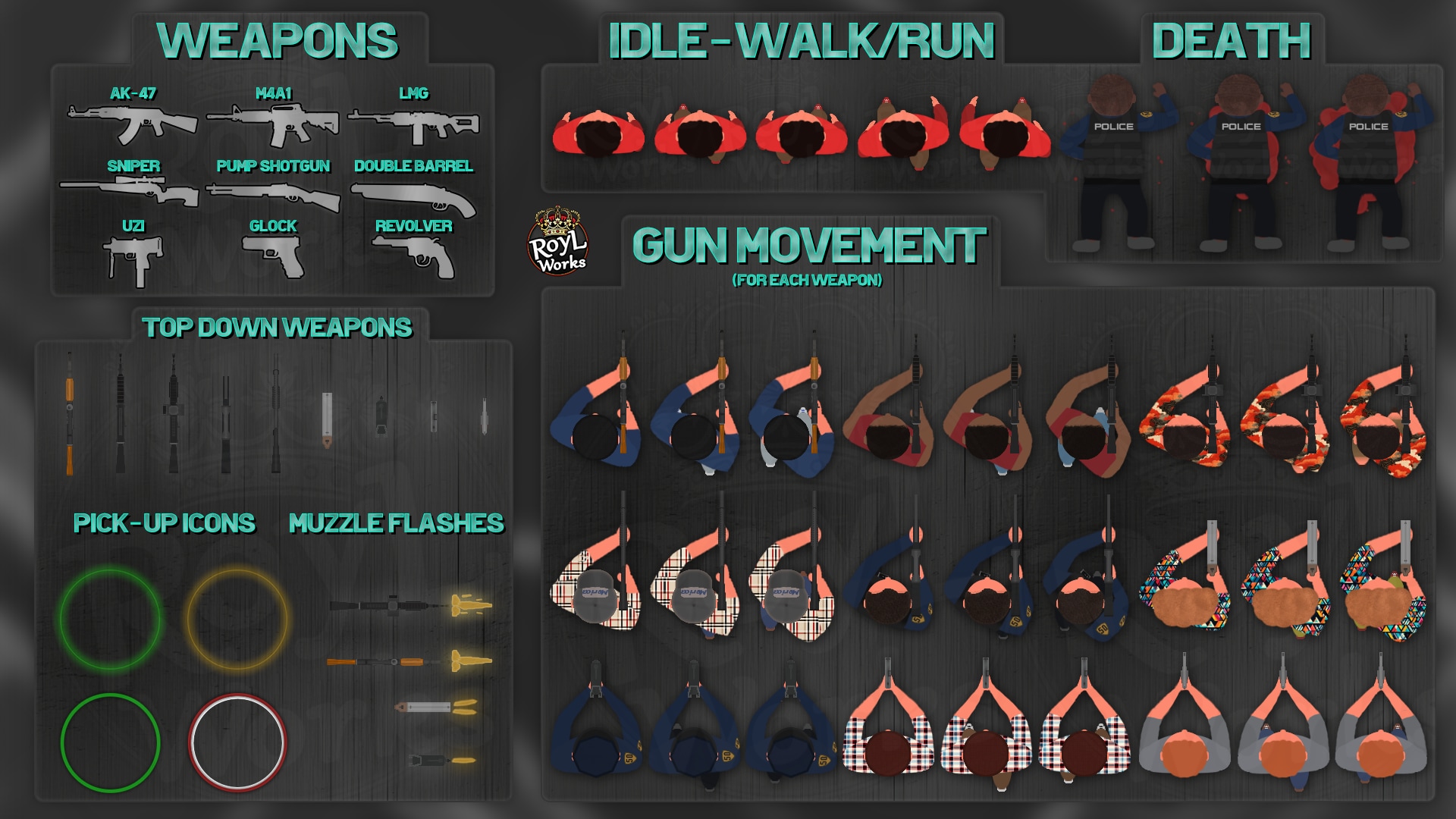 Top-Down Modular Asset Pack in 2D Assets - UE Marketplace