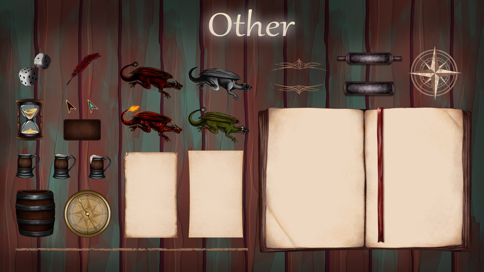 Fantasy RPG UI in 2D Assets - UE Marketplace