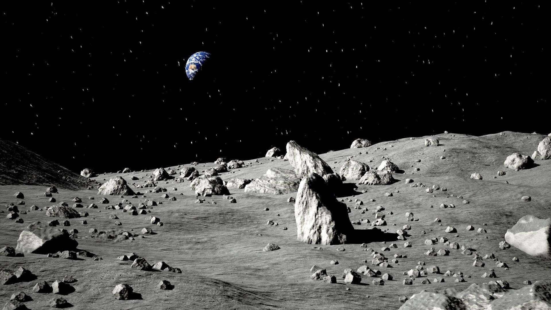 在环境创建的Moon Landscape Open World - 虚幻引擎商城