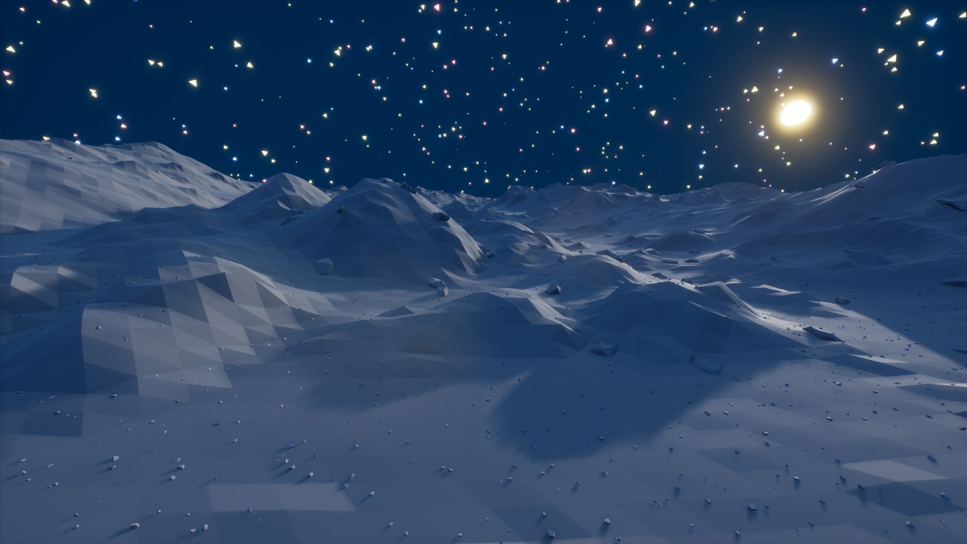 Stylized Low Poly Moon Pack in Props - UE Marketplace