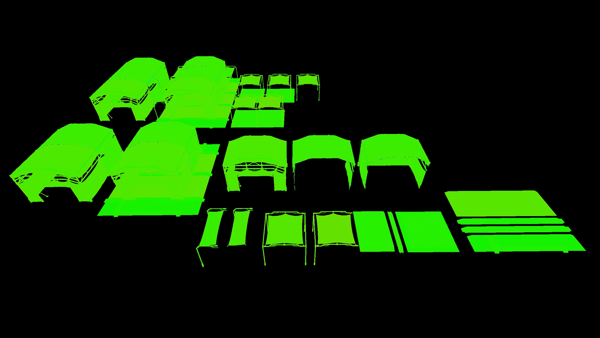 在道具创建的Modular Sci-Fi/Futuristic Military Tent - 虚幻引擎商城