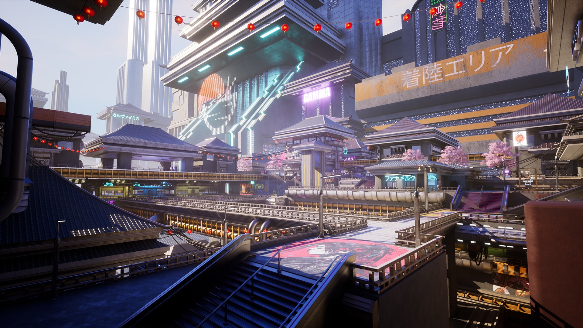 Cyberpunk Asian City Modular Kit