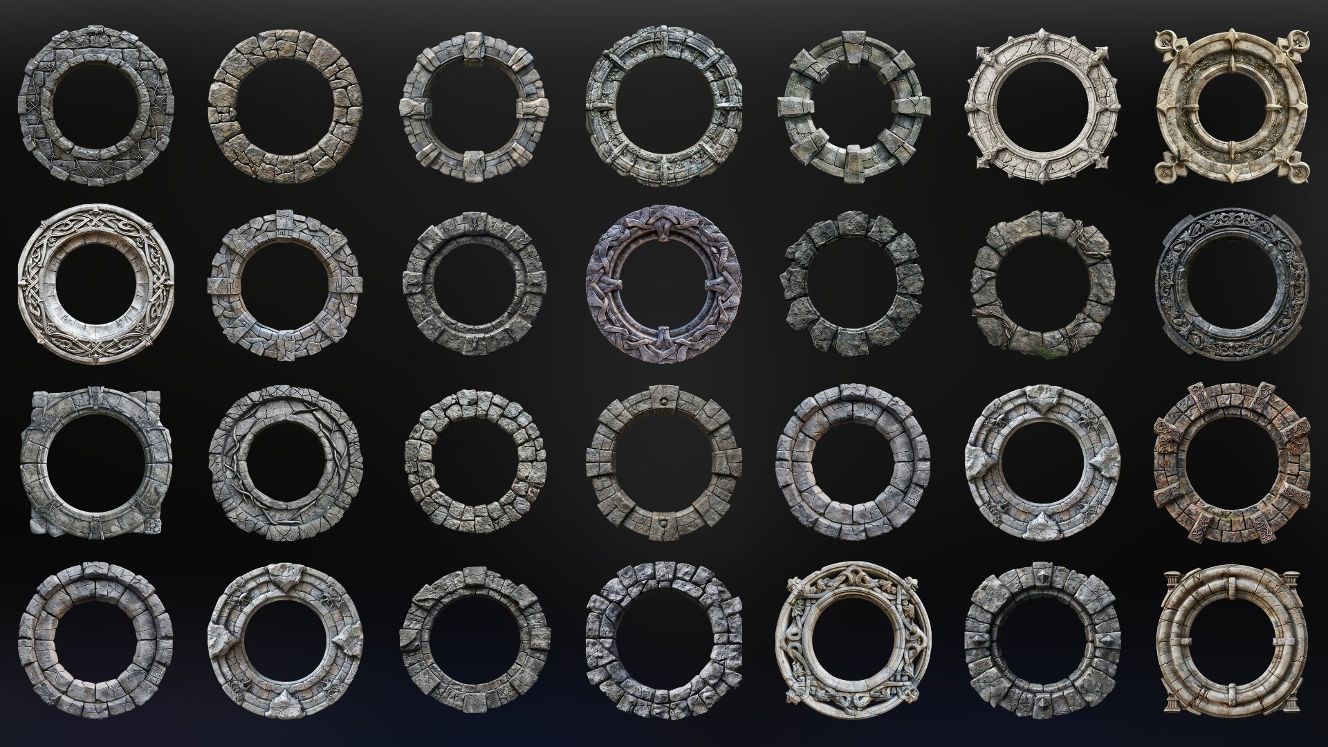 Stone Frames - Icon Pack：2Dアセット - UE マーケットプレイス