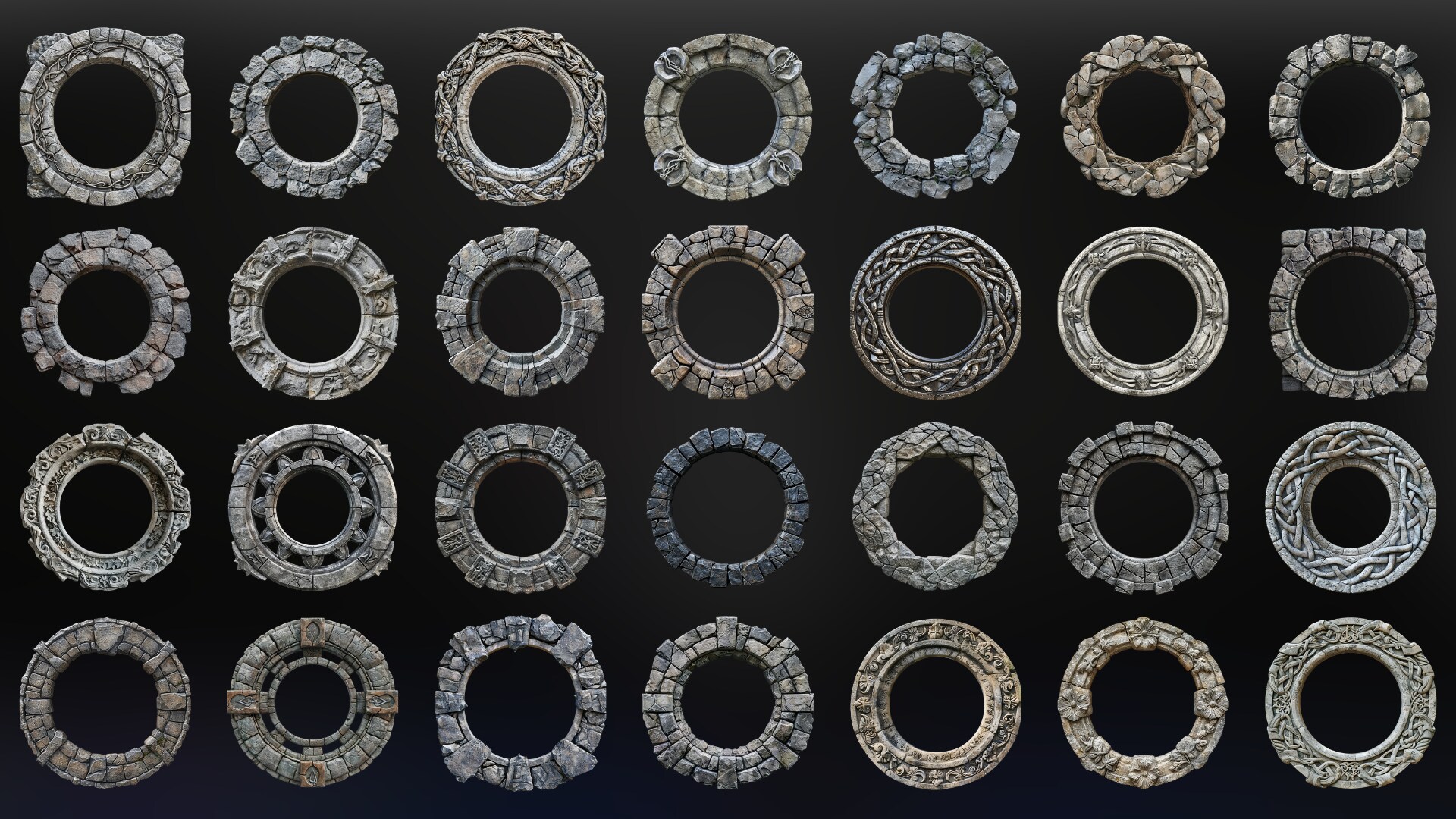 Stone Frames - Icon Pack：2Dアセット - UE マーケットプレイス