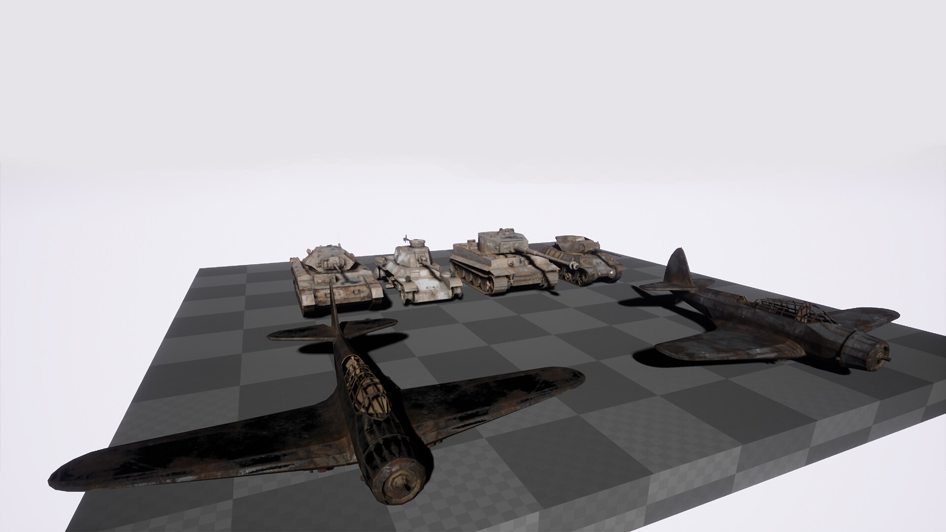 在道具创建的WW2 Damaged Tanks 2 - 虚幻引擎商城