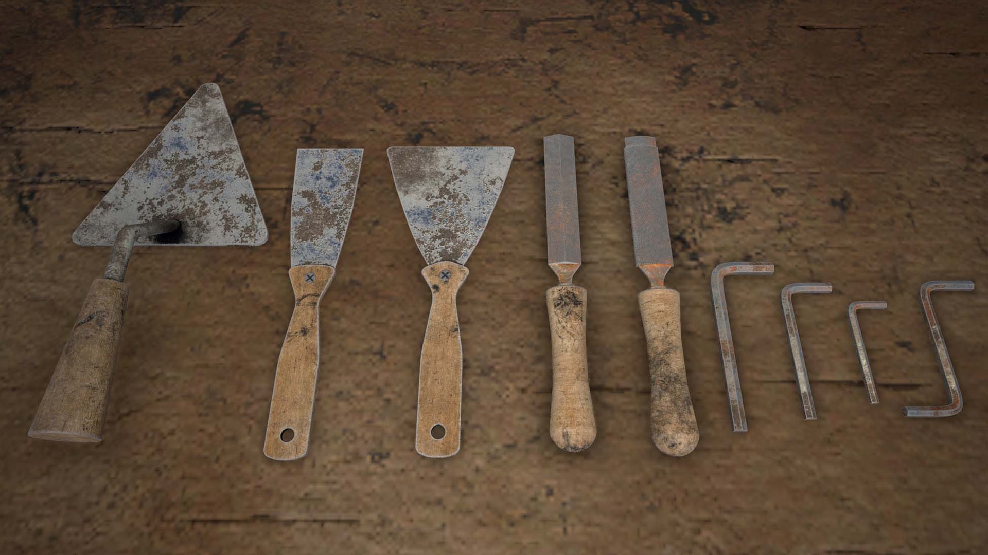 在道具创建的Workshop - Workbench with Tools - Old and dirty - 虚幻引擎商城