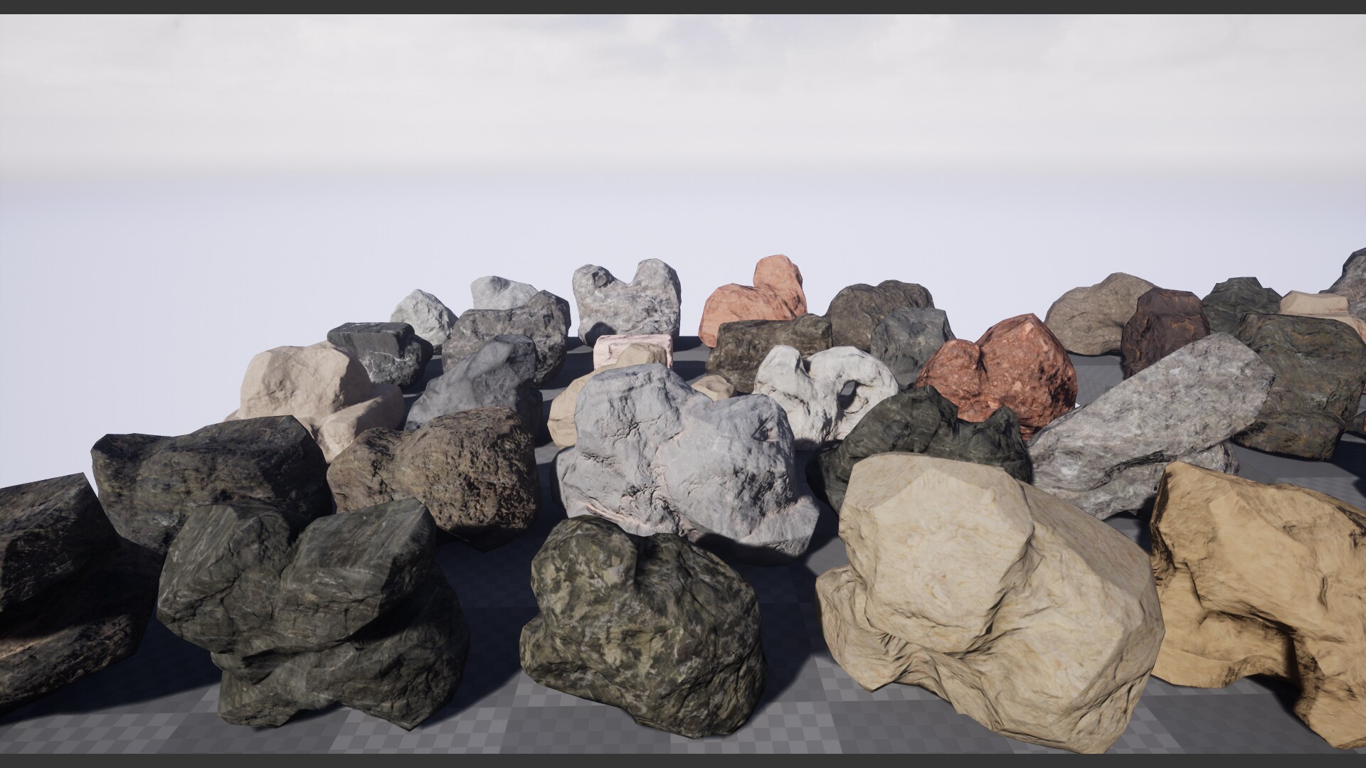 在道具创建的Simple Rock & Stone Pack v.03 - 虚幻引擎商城
