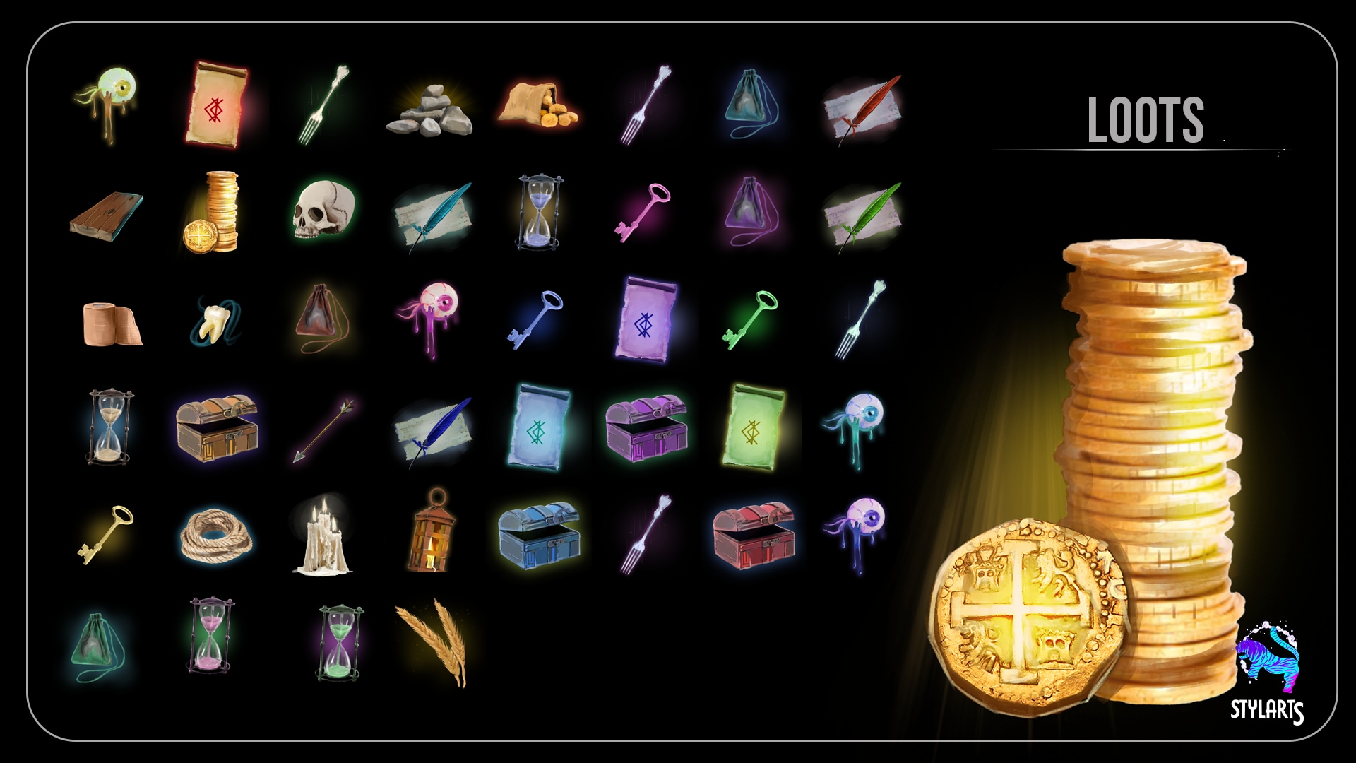 Fantasy RPG Icons (500+) ( Icons , Stylized , RPG , Icons , Stylised ...