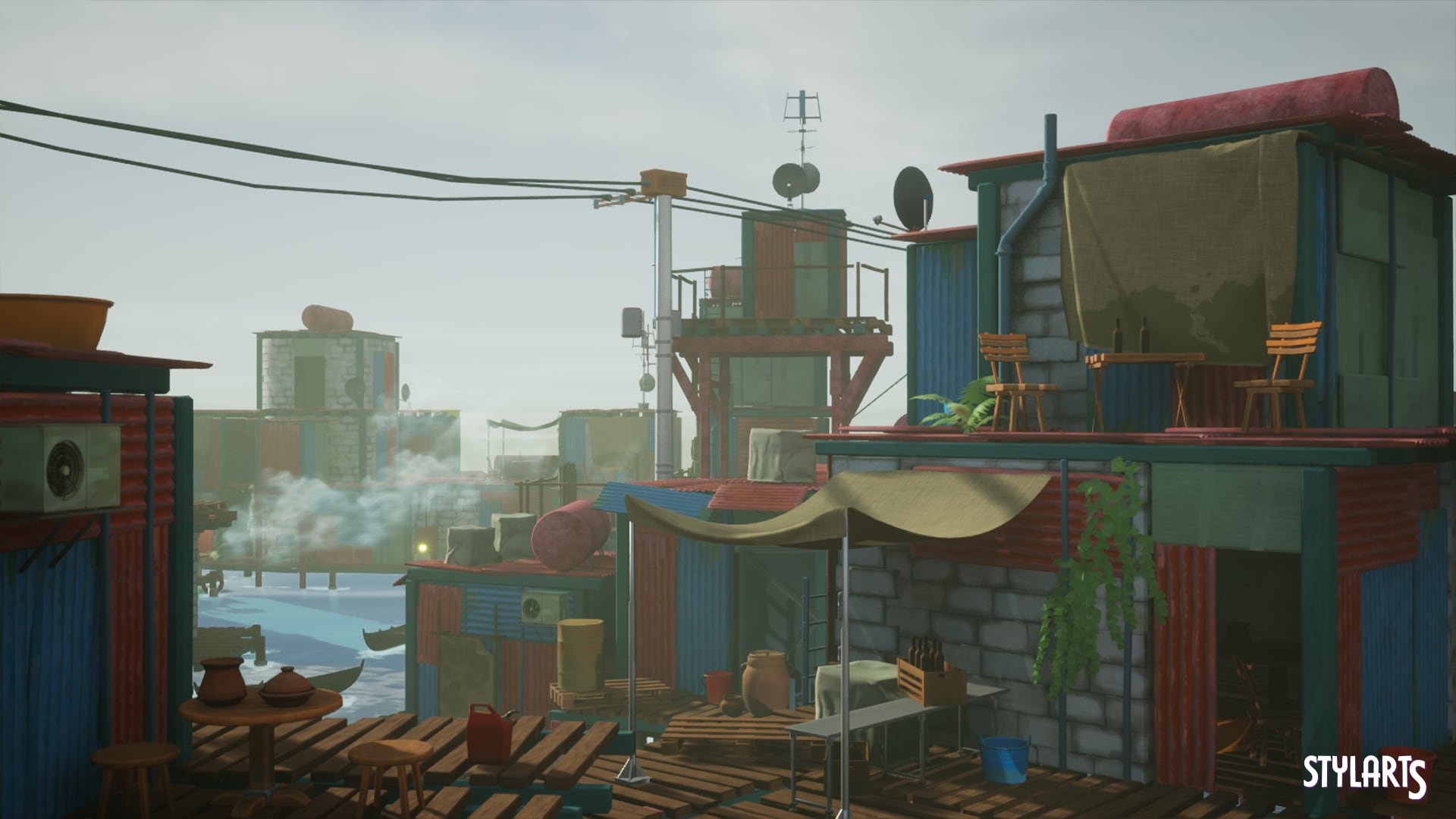 Stylized Floating Slums：環境 - UE マーケットプレイス