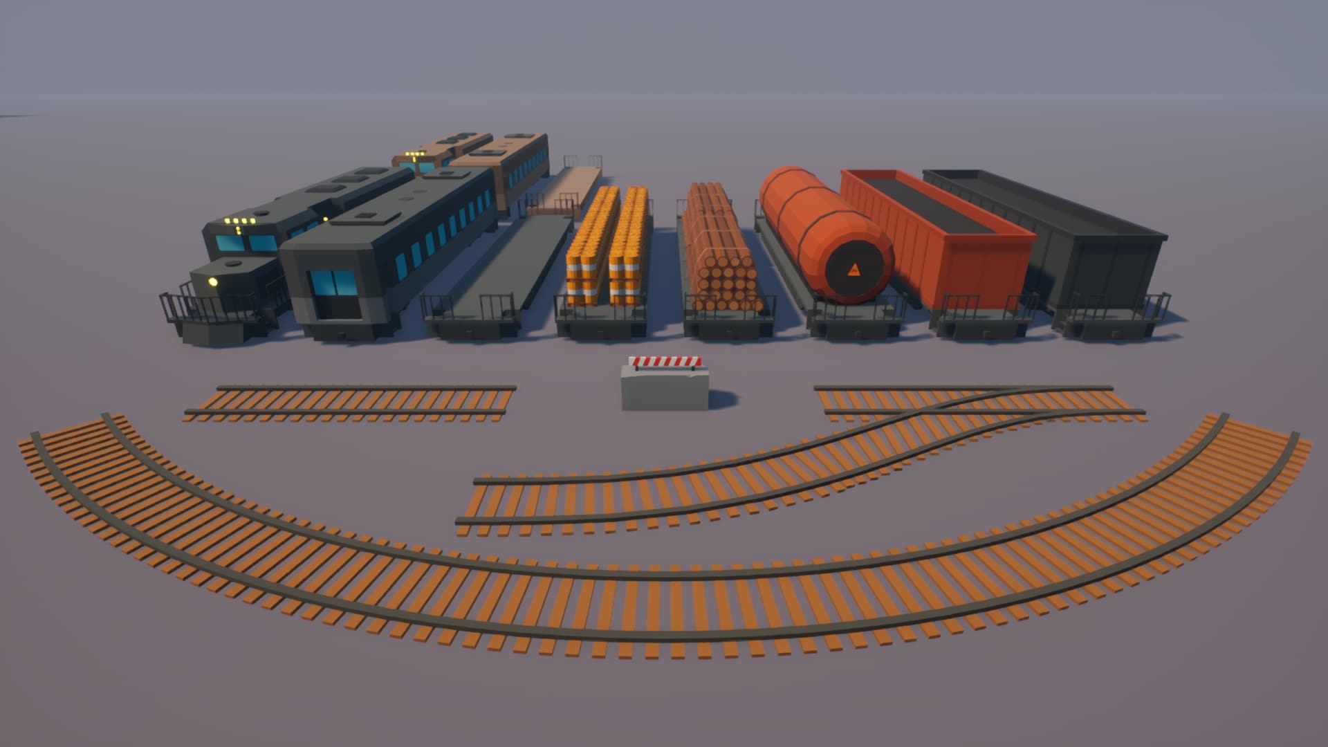 在环境创建的Low Poly FPS Map Vol.5 - Shooter Railway Station Map - 虚幻引擎商城