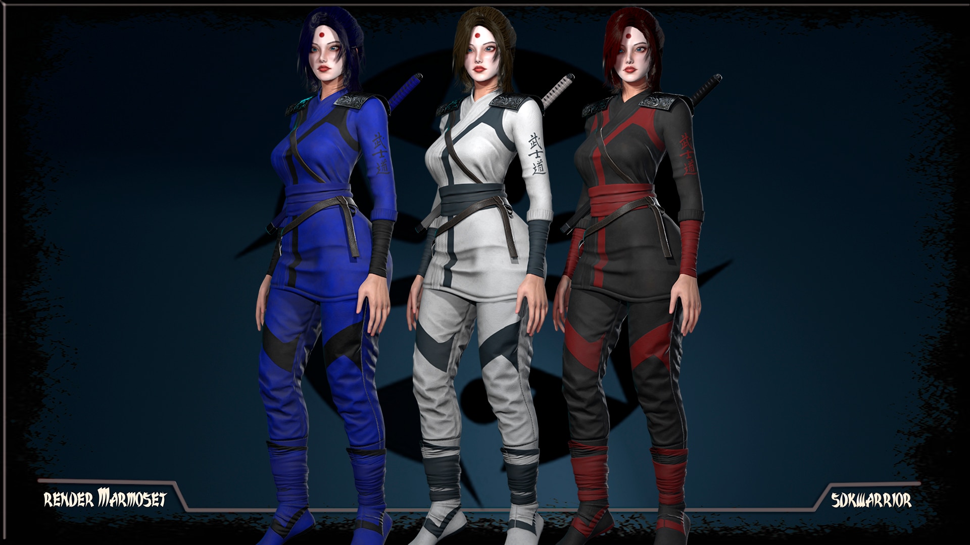 Ninja Girl 4 (Modular) in Characters - UE Marketplace