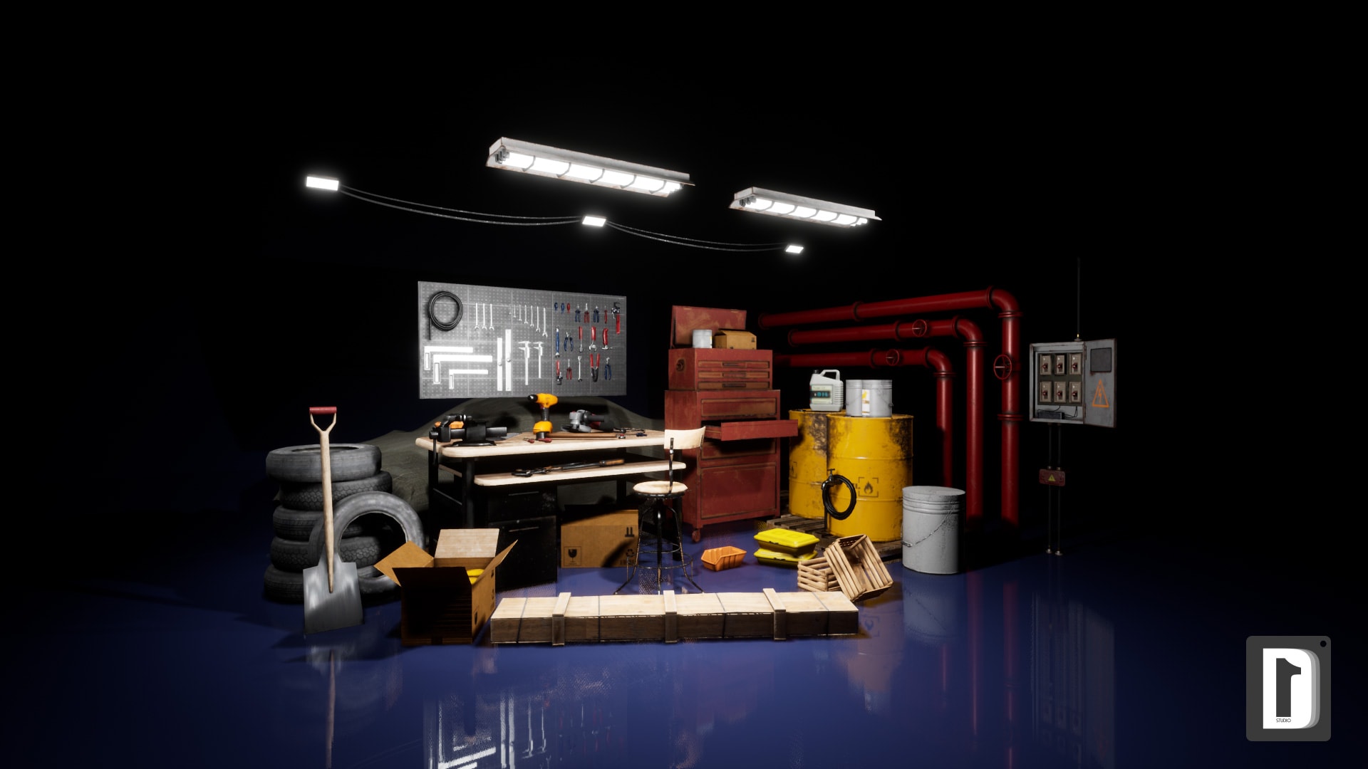 Garage & Basement Assets, 카테고리 소품 - UE 마켓플레이스
