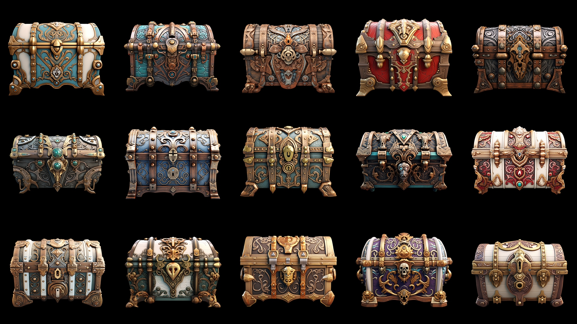 Fantasy Chests PACK in 2D Assets - UE Marketplace