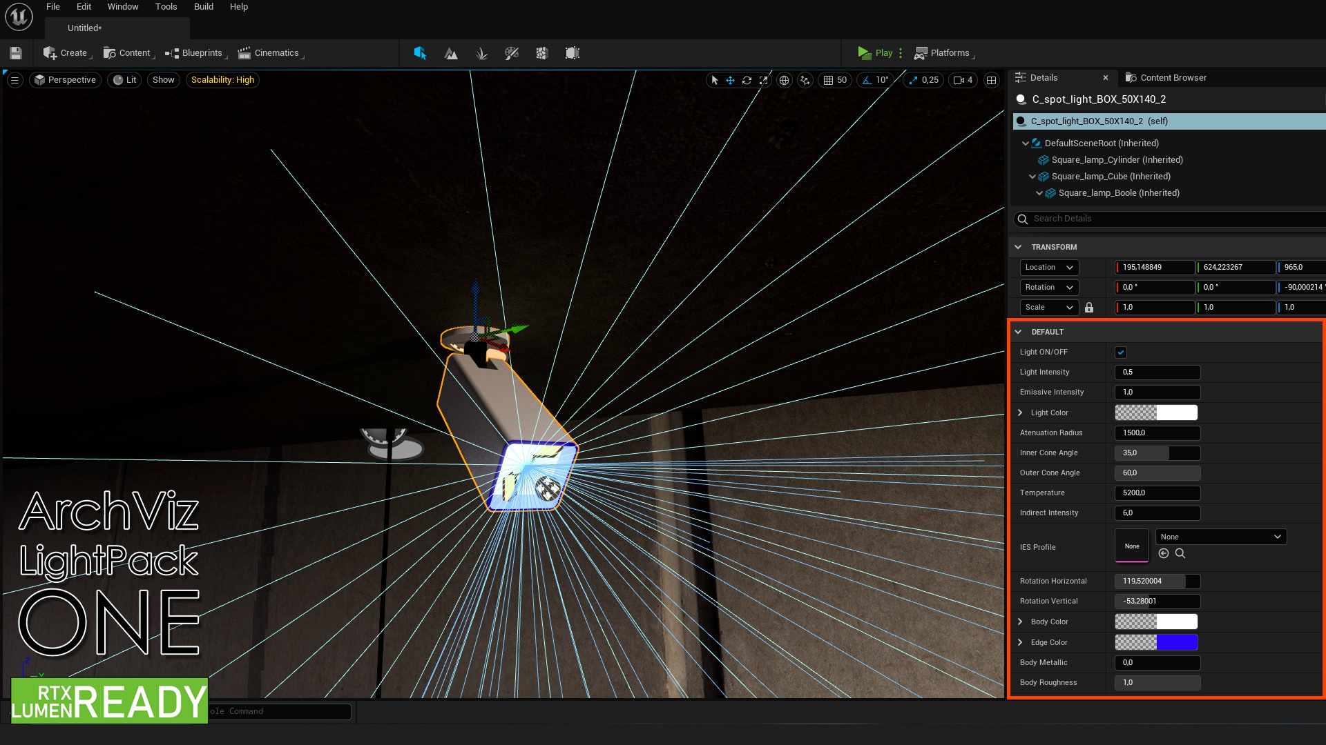 Arch Viz Light Pack ONE in Architectural Visualization - UE Marketplace